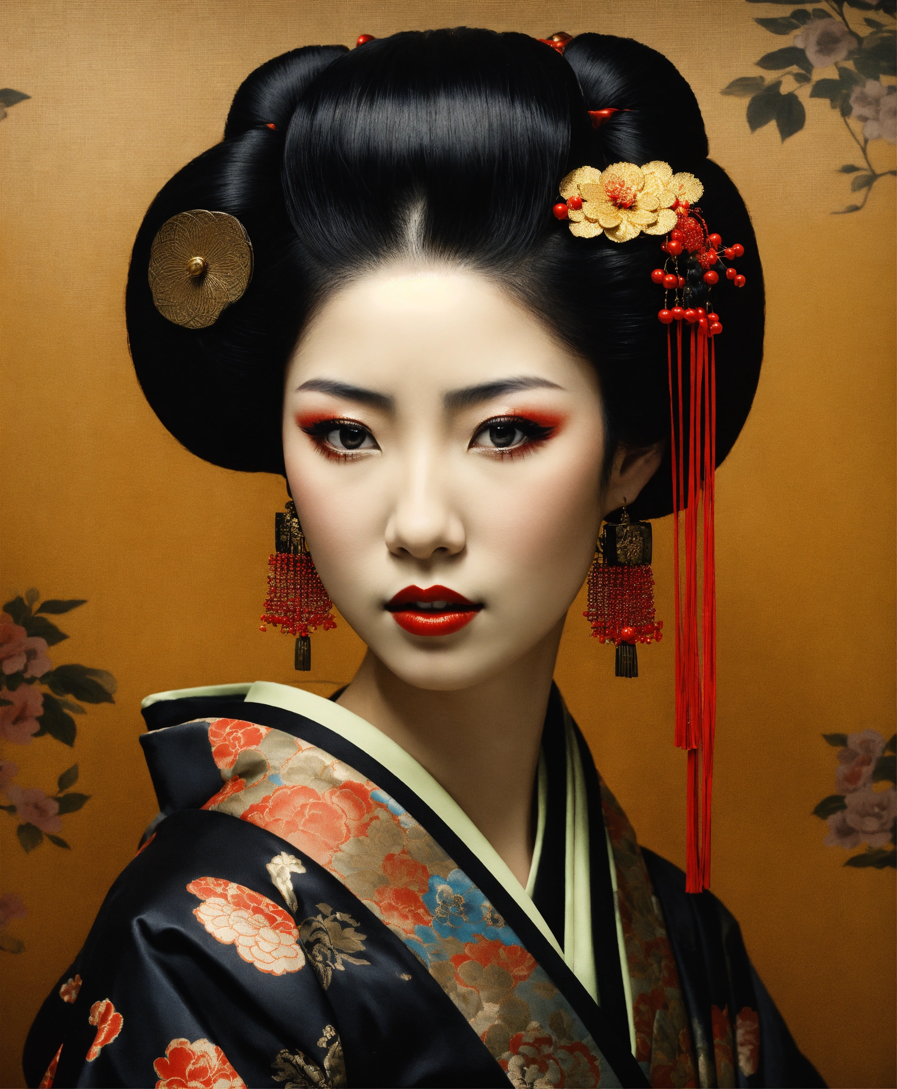 Lexica - Portrait of a geisha - Akemi, gothic style