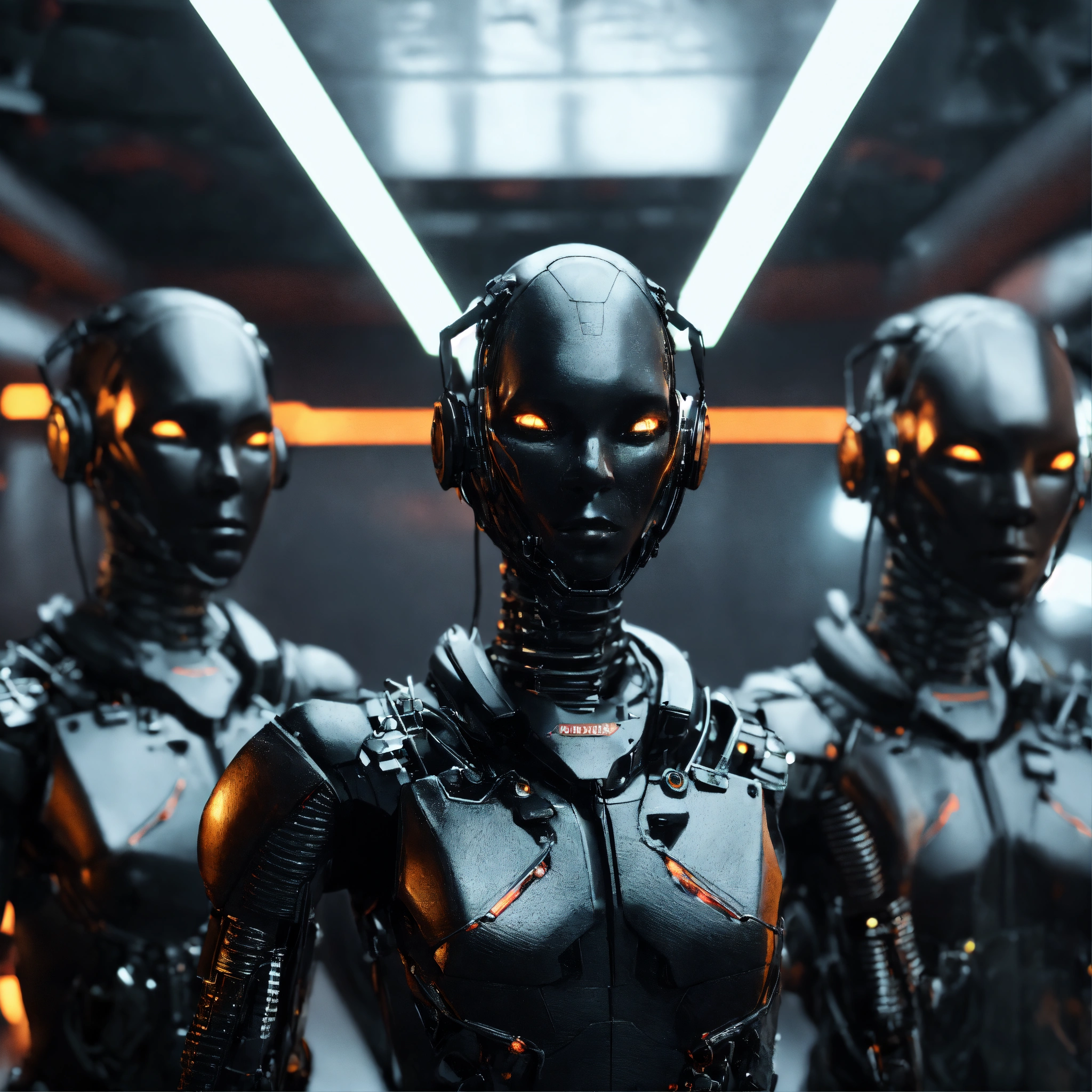 Lexica - Group of 3 black cockroach faced humanoids with detailed ...