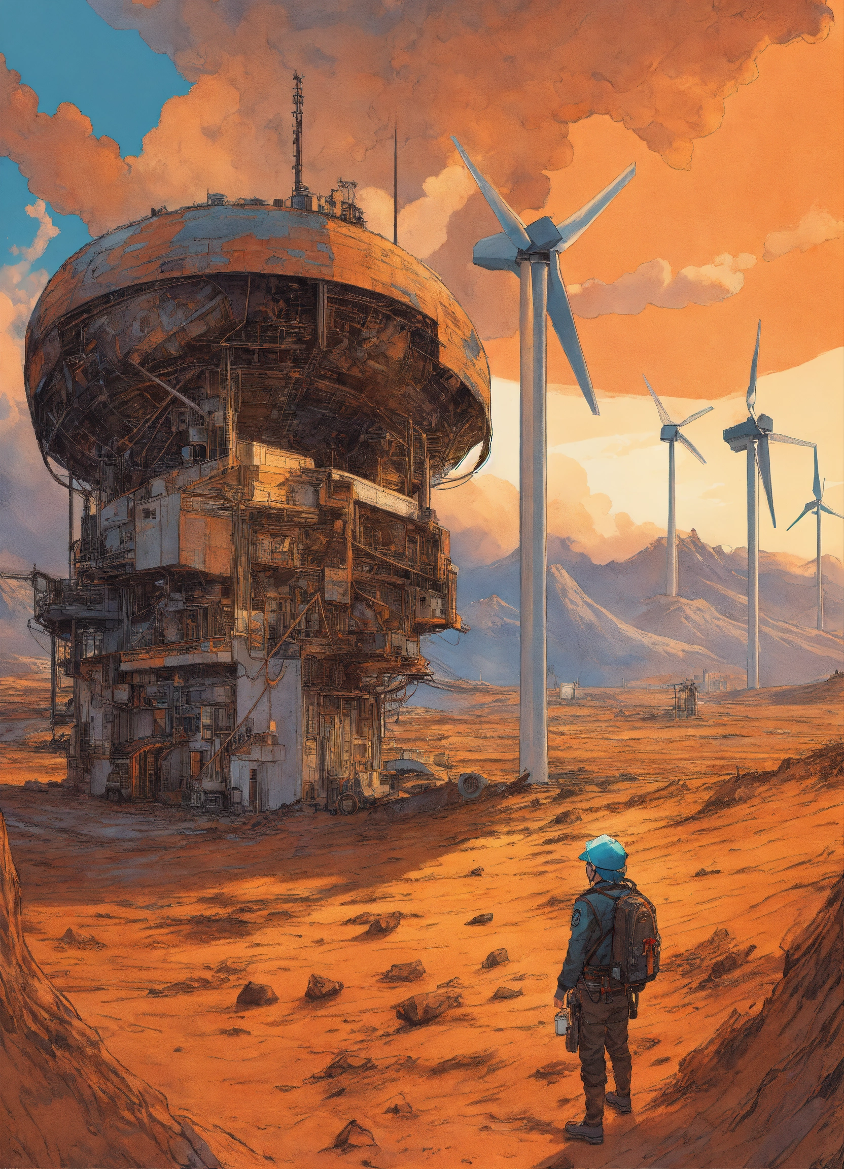 Lexica - Visualize a panoramic comic spread, illustrating a scene of a ...