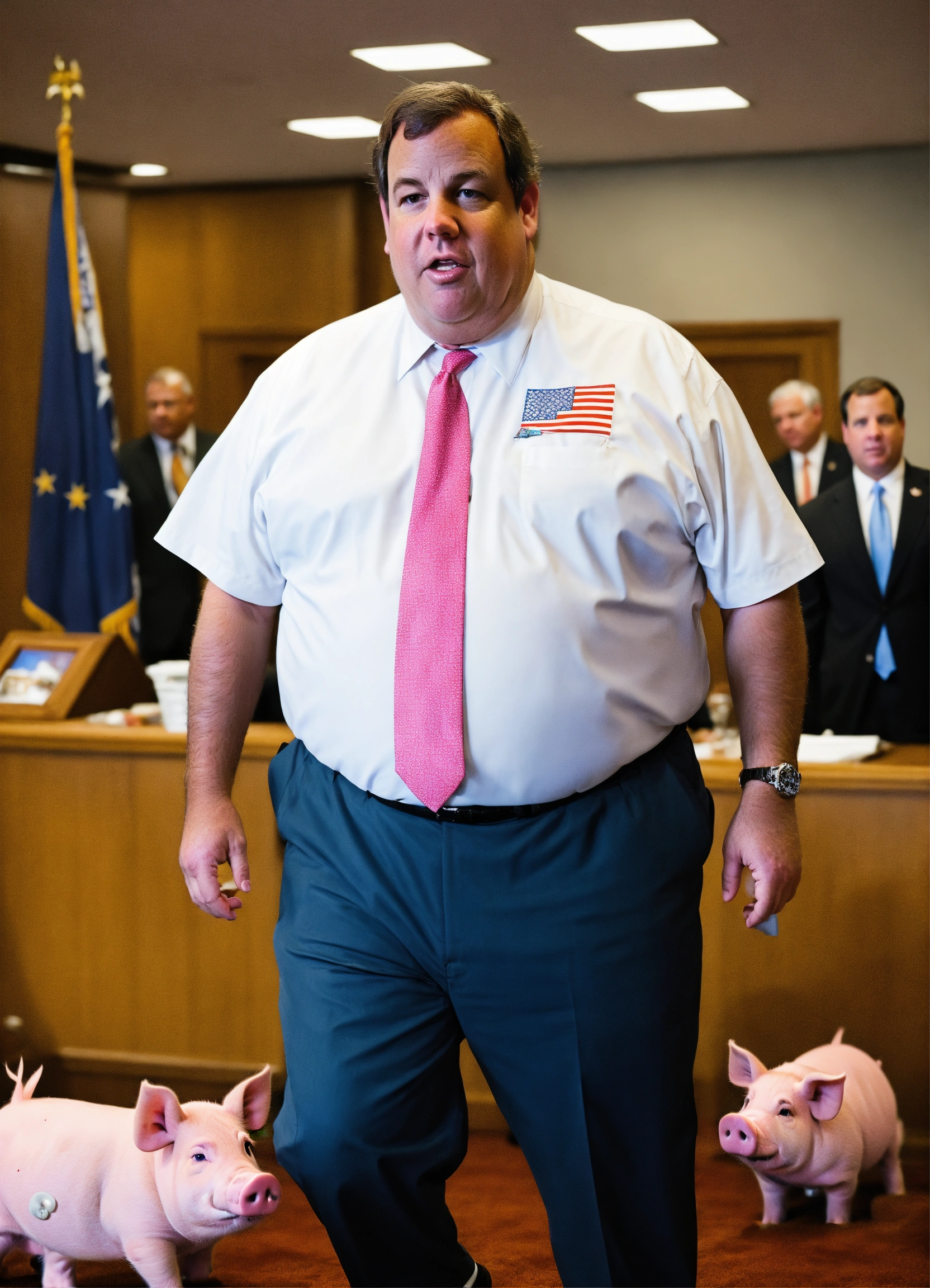 Lexica - Chris Christie as a pig