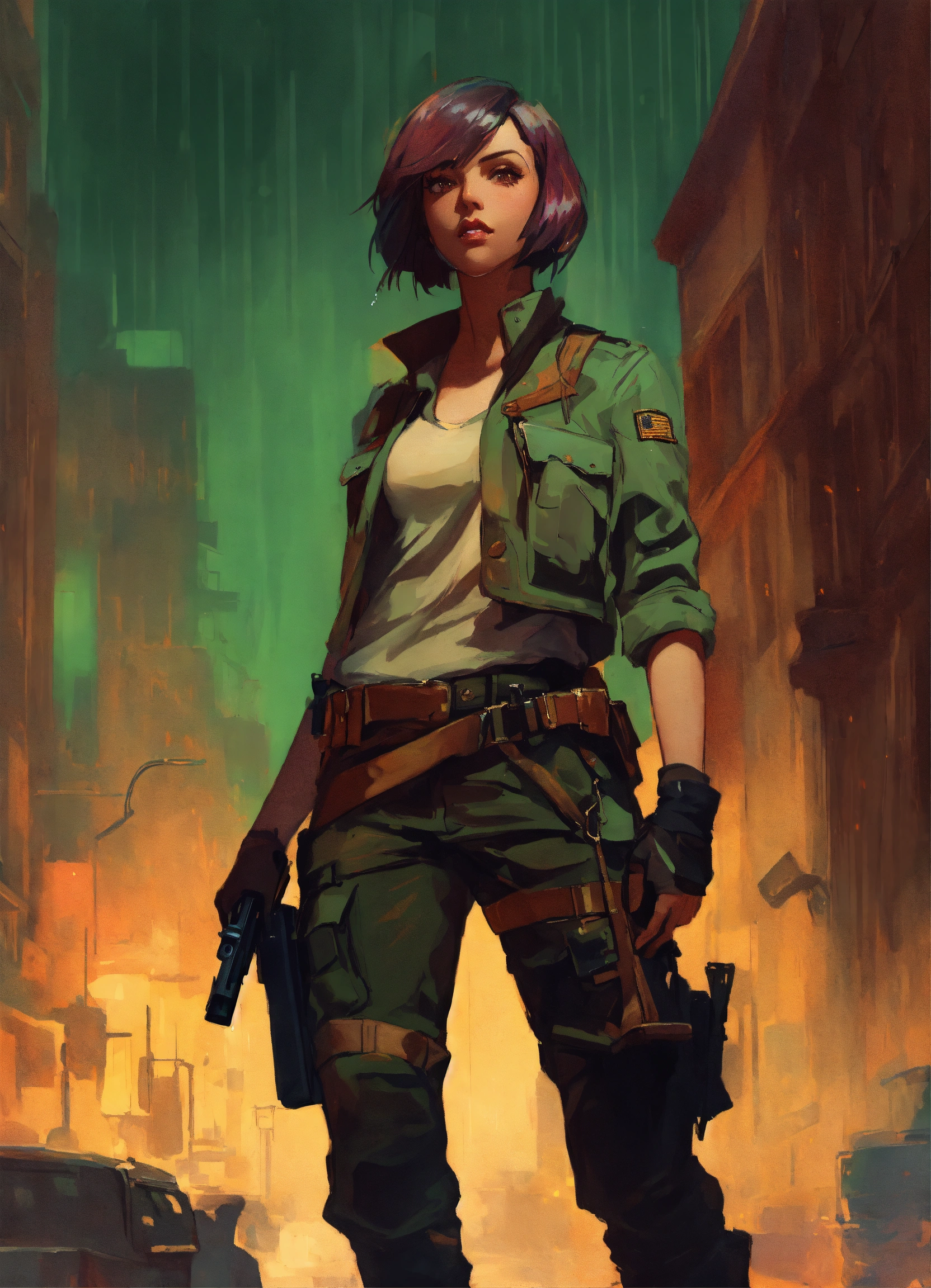 Lexica - Highly detailed portrait of emo lady mercenary, Jessica ...