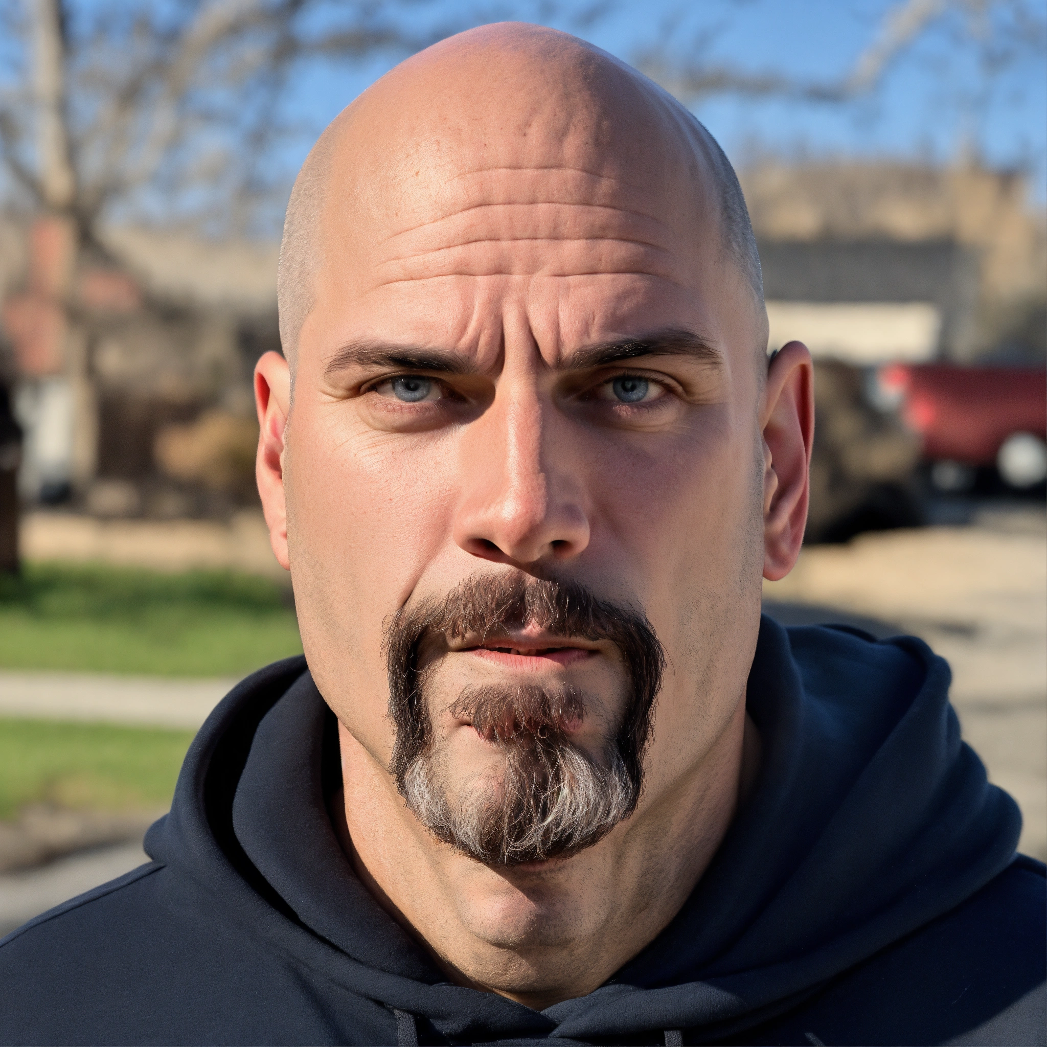 Lexica - JOHN FETTERMAN, CLEAN SHAVEN, A HUGE HOMELESS MAN WITH BALD ...