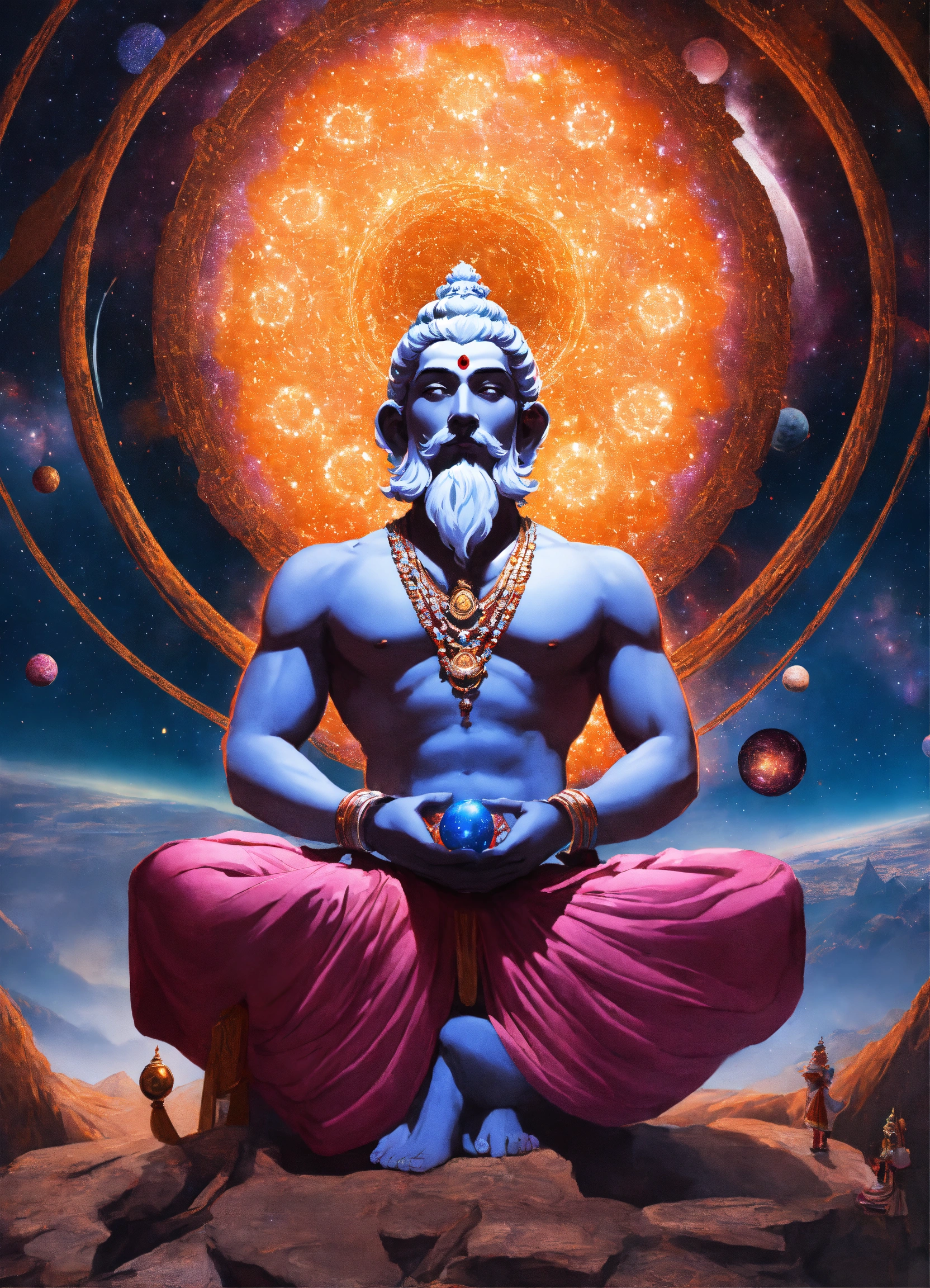 Lexica - Lord brahma observing the universe from outside the multiverse
