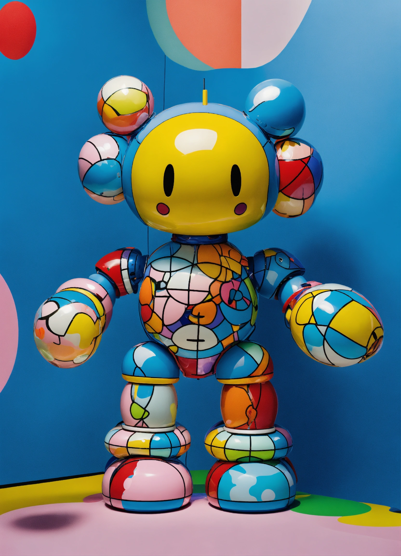 Lexica - Kaws Robots Jeff Koons Murakami blue background
