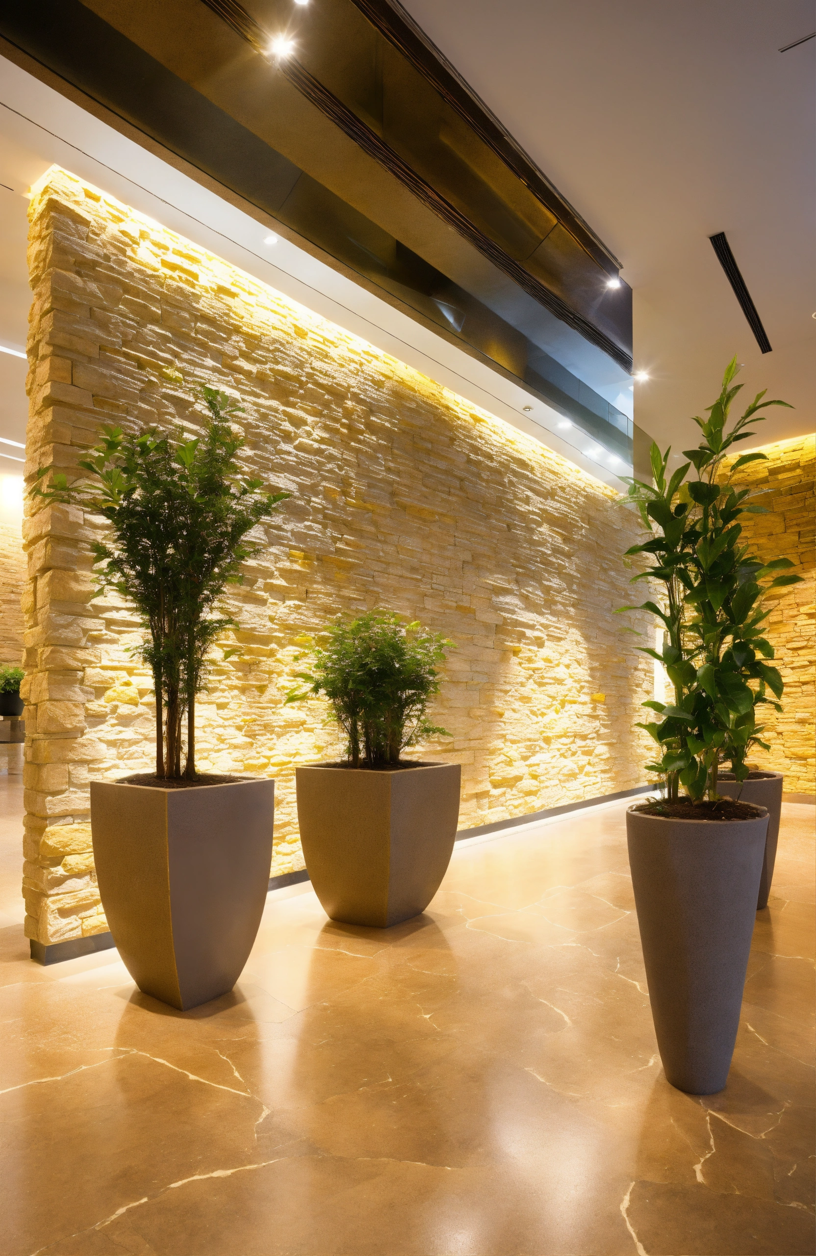 Lexica - Airport corridor, one side of the corridor full height glass ...