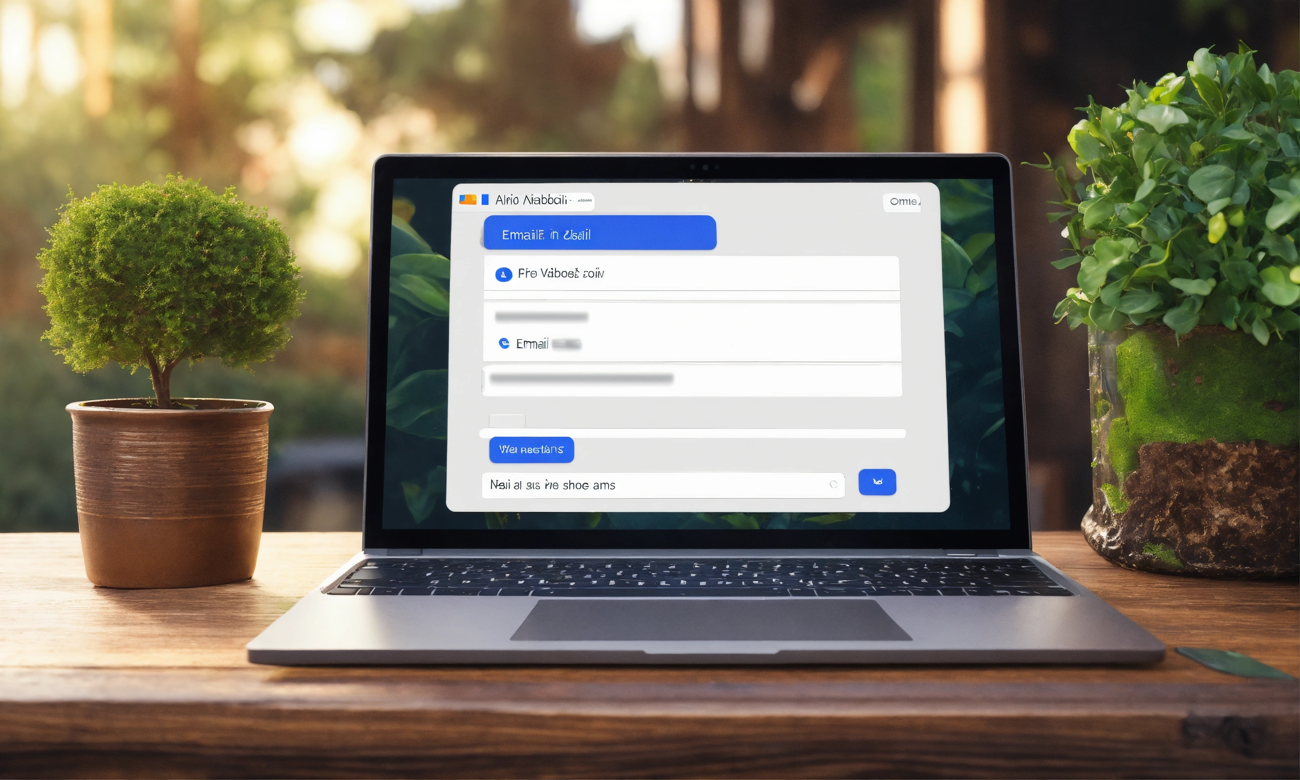 Lexica - Email address on laptop illustration