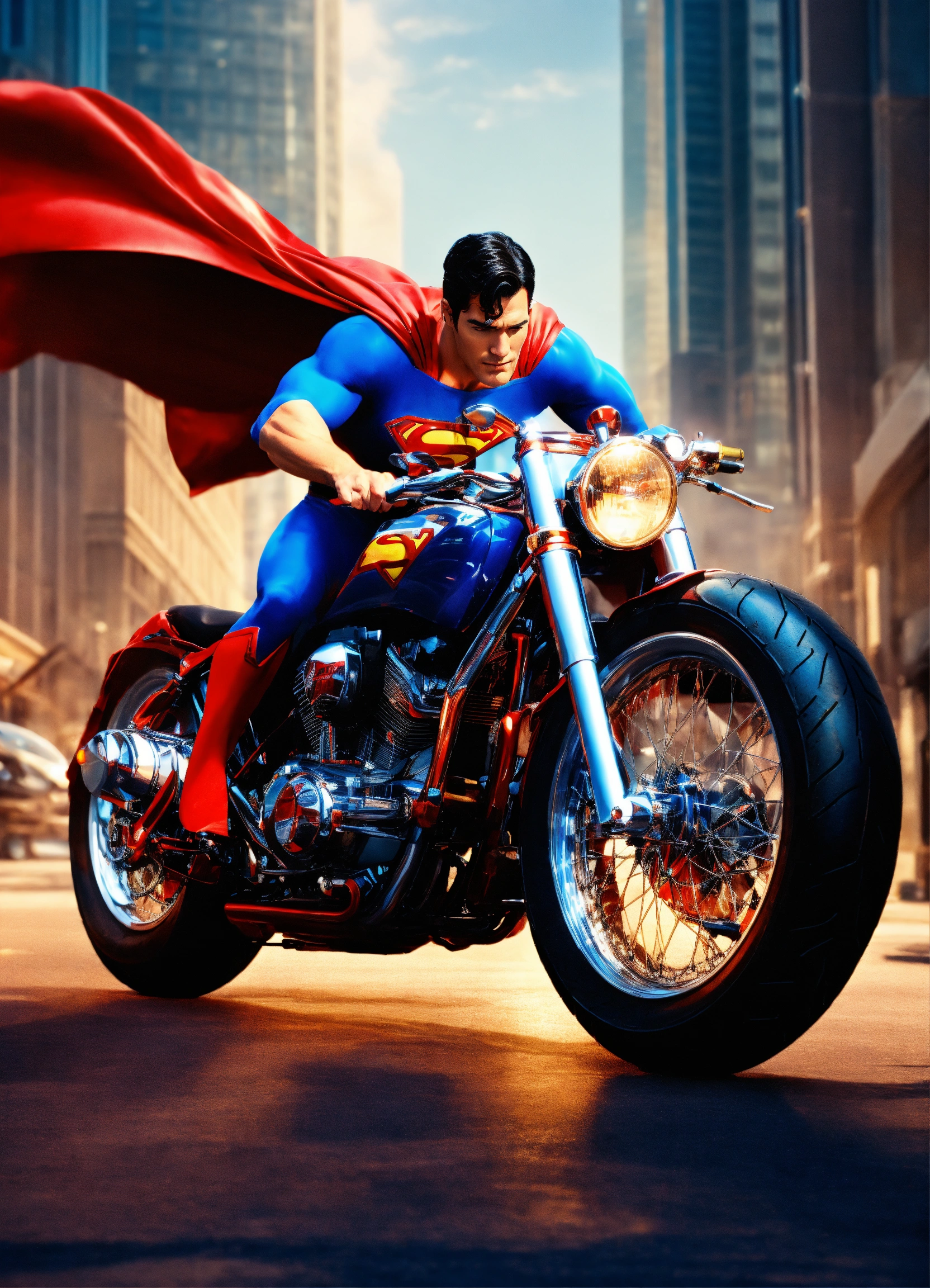 Lexica - Superman in the form of a motorcycle,8K