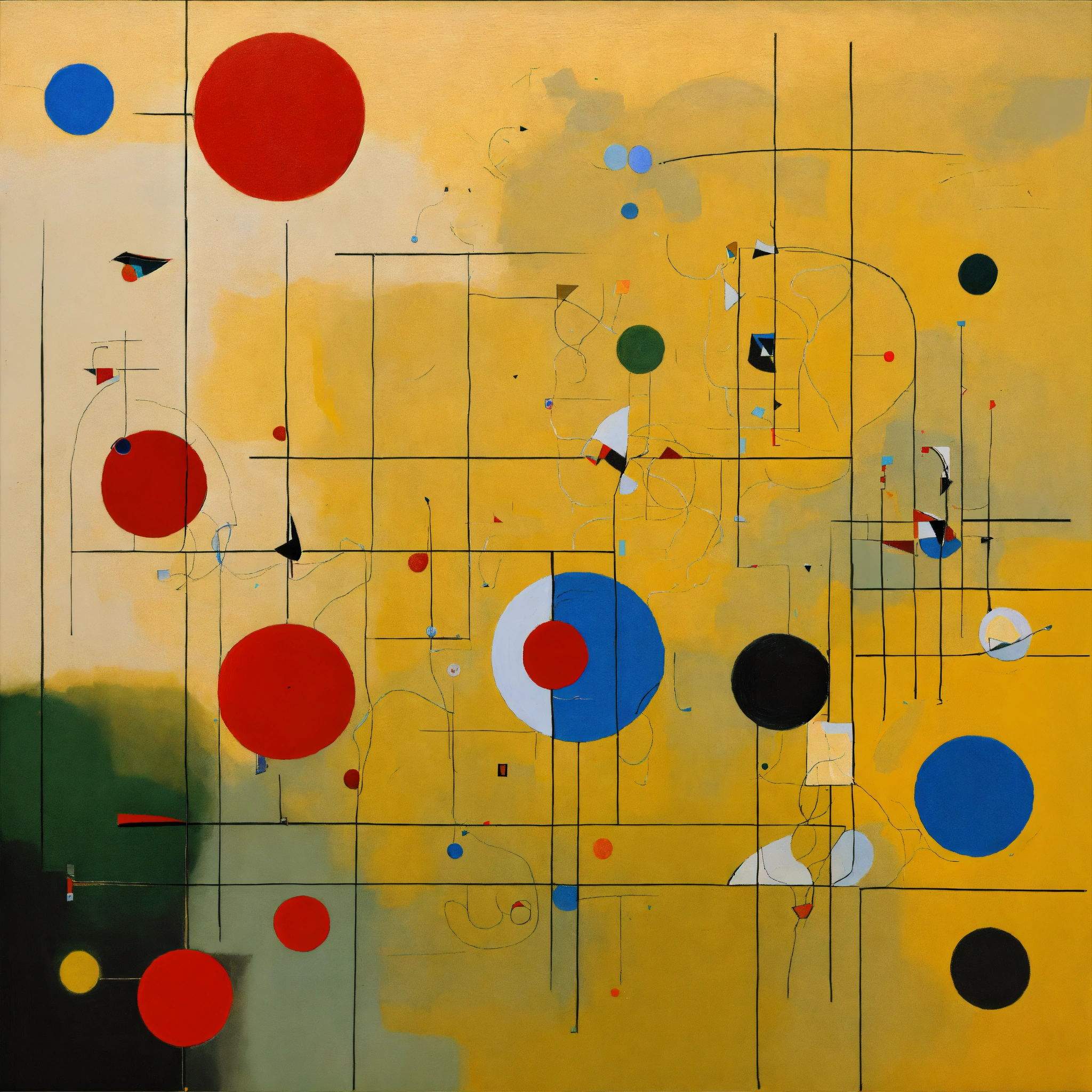 Lexica - Miro, oil painting, transparent, in style, generative art, recursive art, nicolas de ...