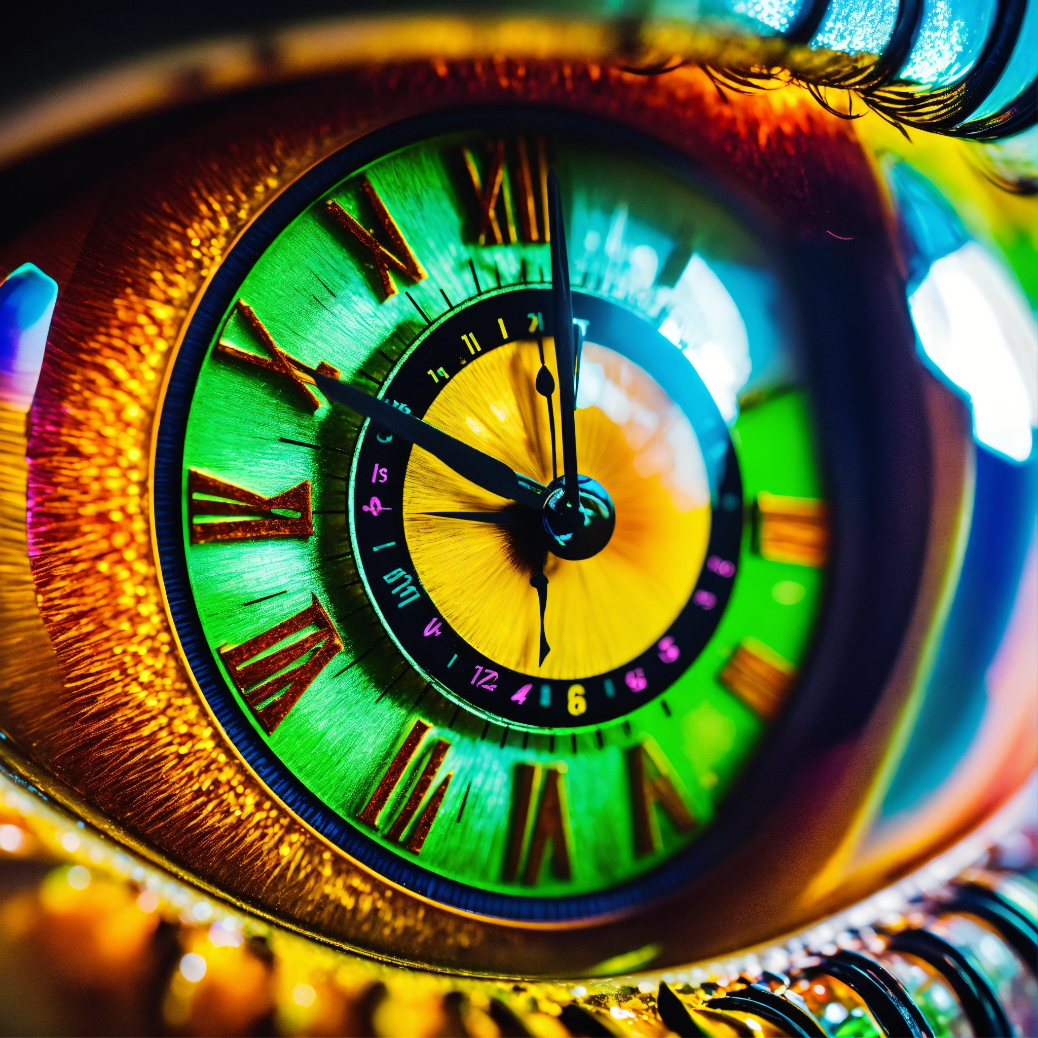 Lexica - Colorful inspiring photograph of a awe-filled eye with an ...