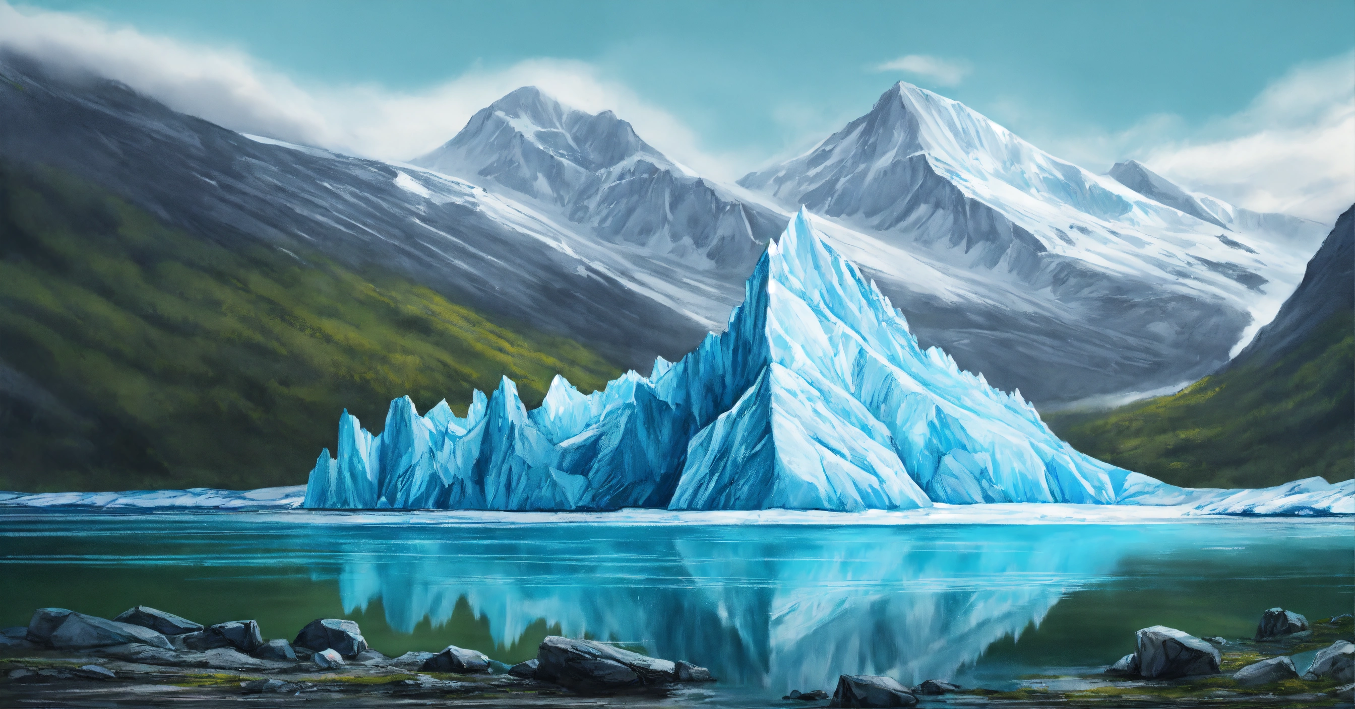 Lexica - Glacier drawing isolated