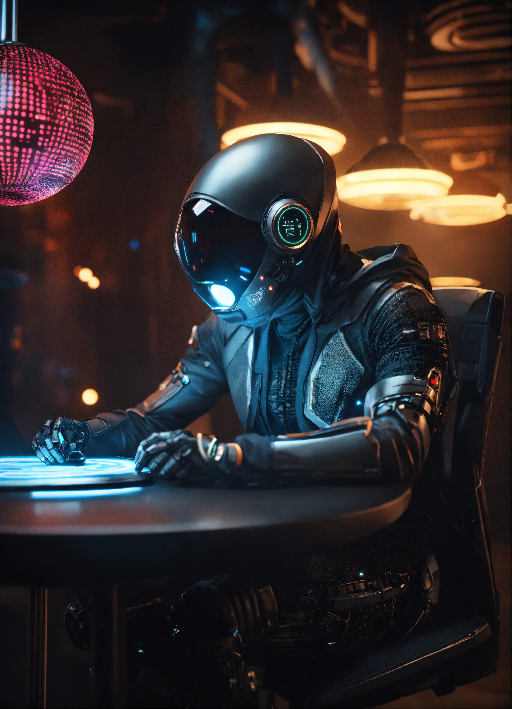 Lexica - Nerdy 25 year old male cyborg hacker wearing futuristic ...