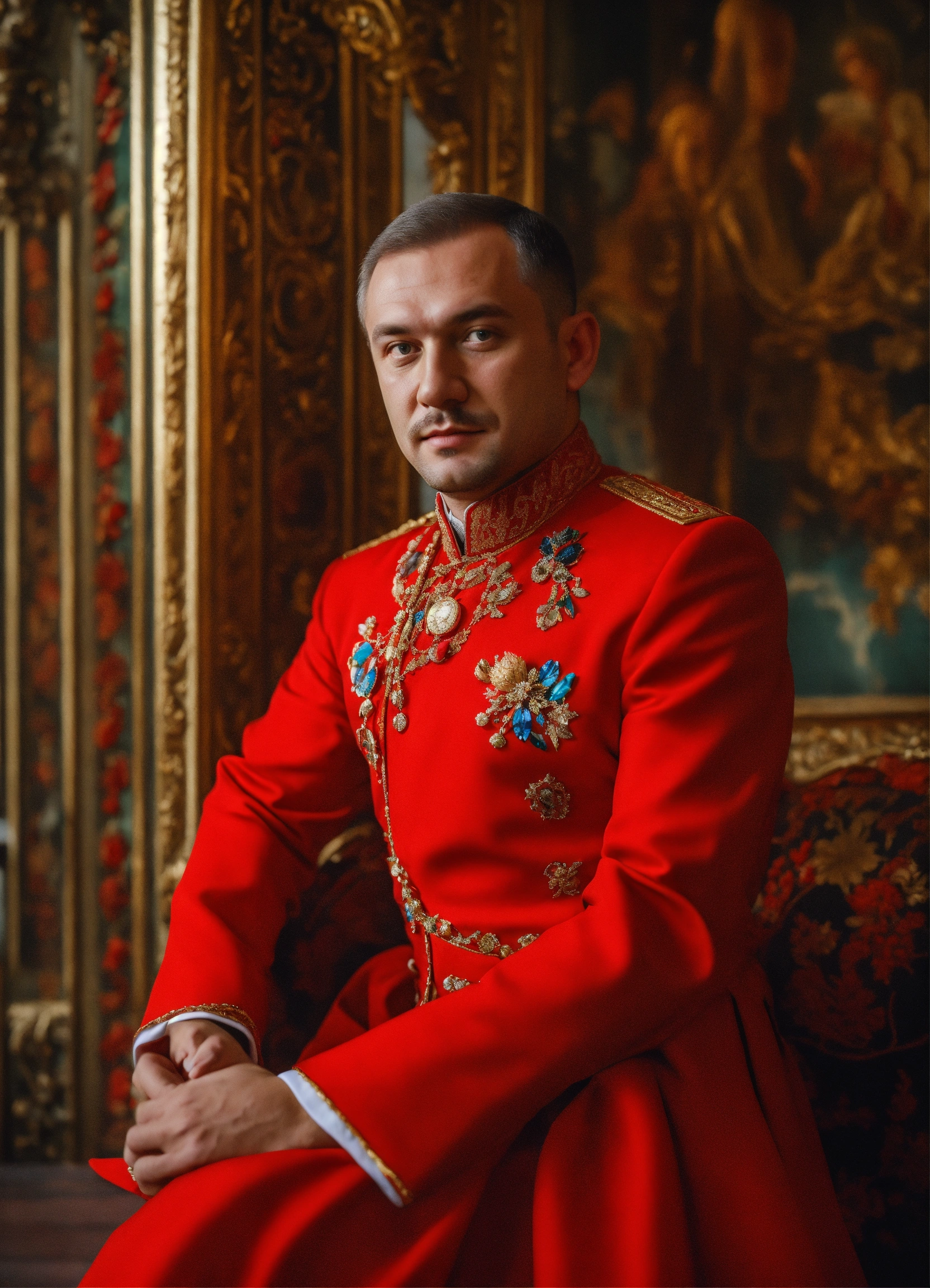 Lexica - Boris moiseev in red dress