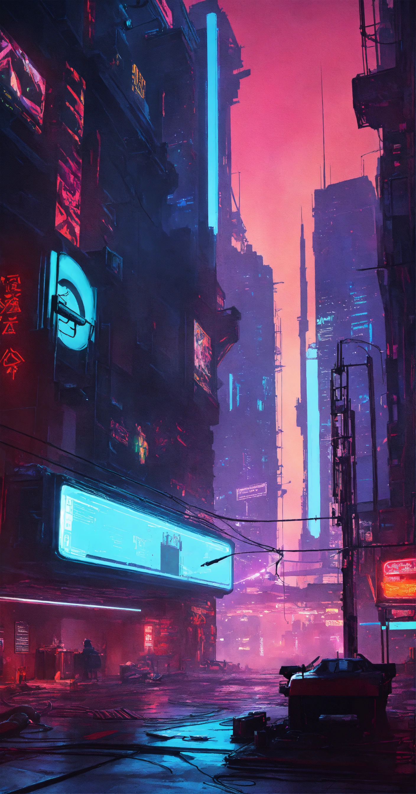 Lexica - A cyberpunk room with a stark aesthetic. Start with a ...