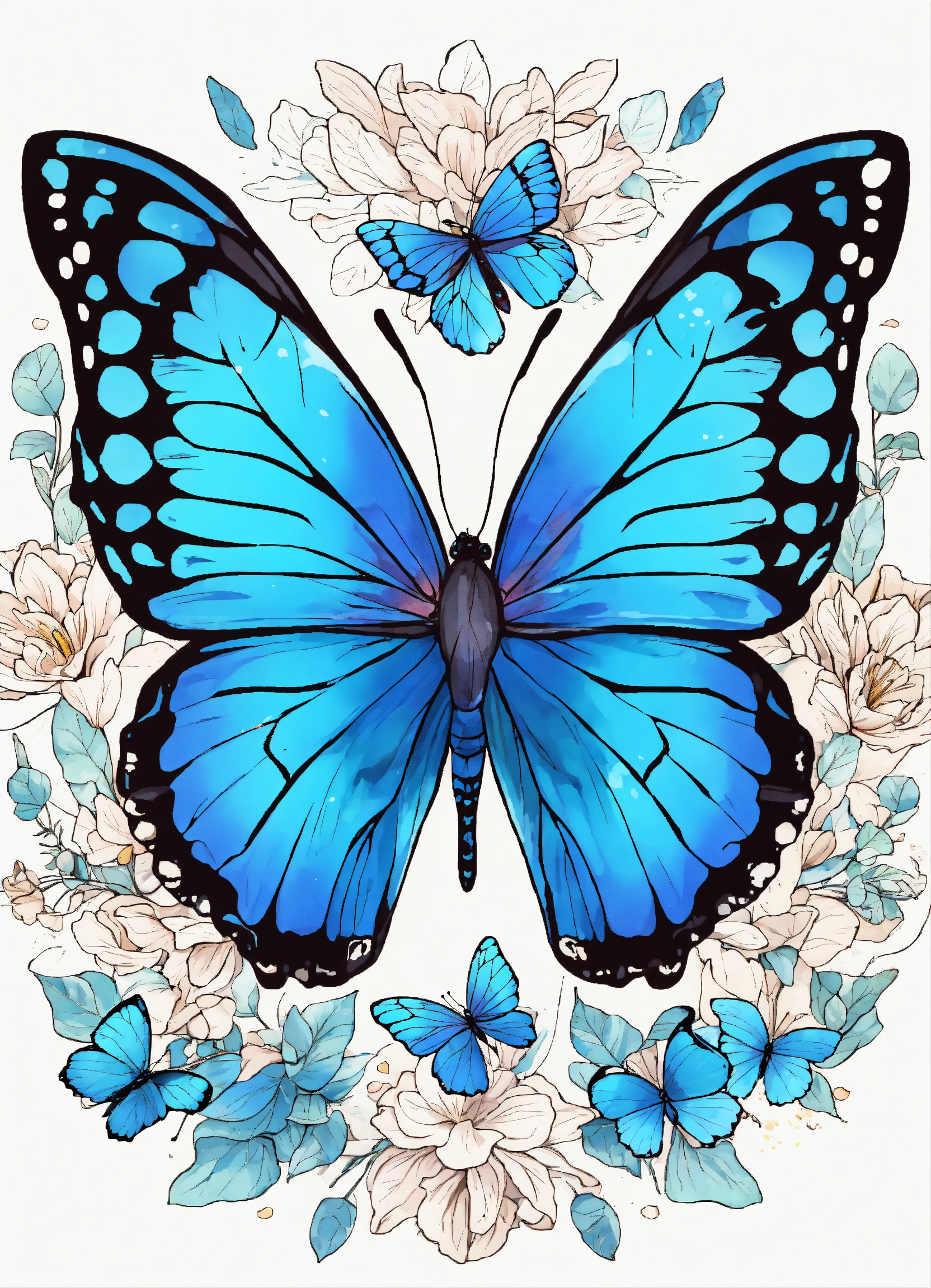 Lexica - Generate a cute Morpho butterfly of the selve, 4K resolution ...