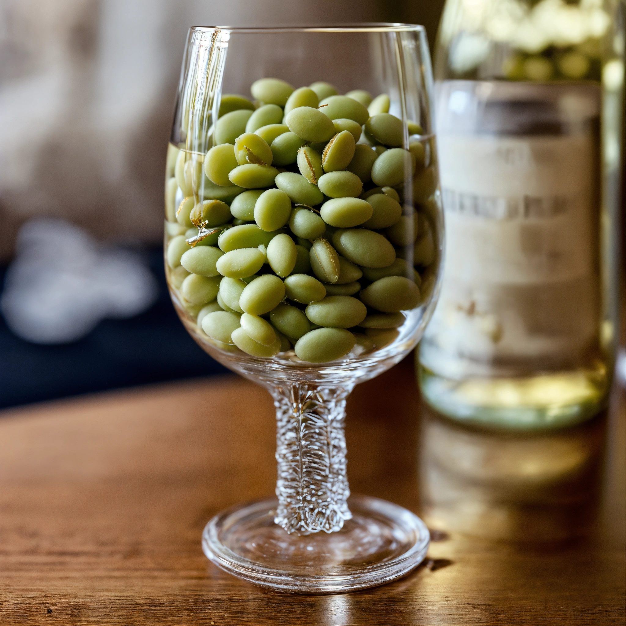 Lexica - Sugar beans served in a see through wine glass