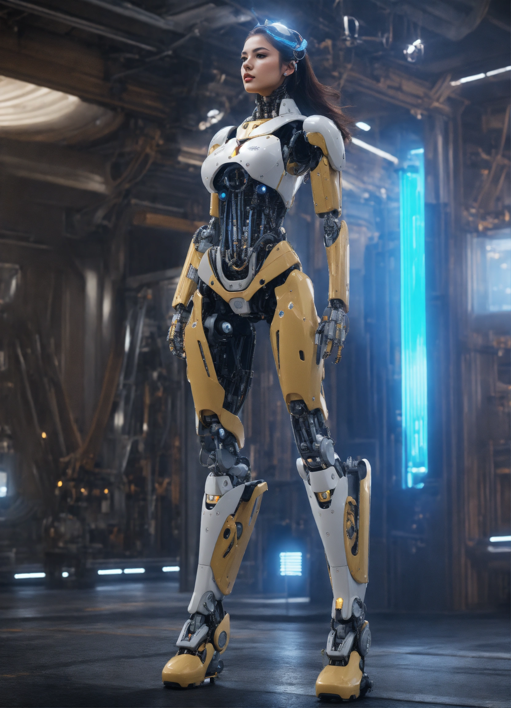 Lexica - Robotic muscular lady, perfect entire whole intact complete ...