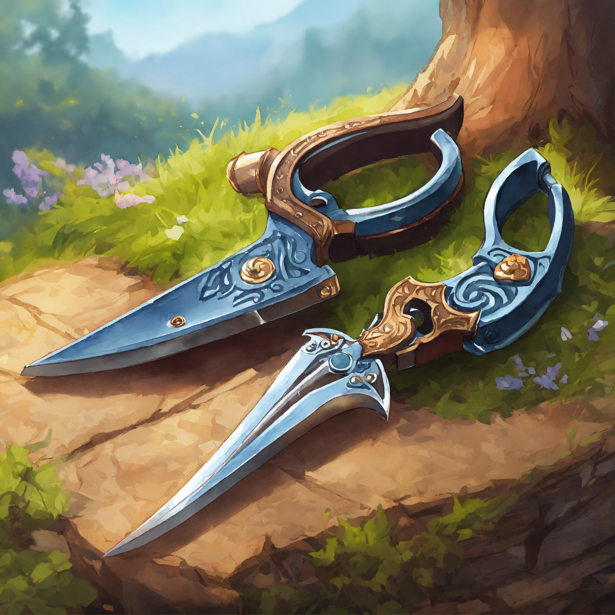 Lexica - Pruning shears, fantasy medieval, game icon, fantasy style ...