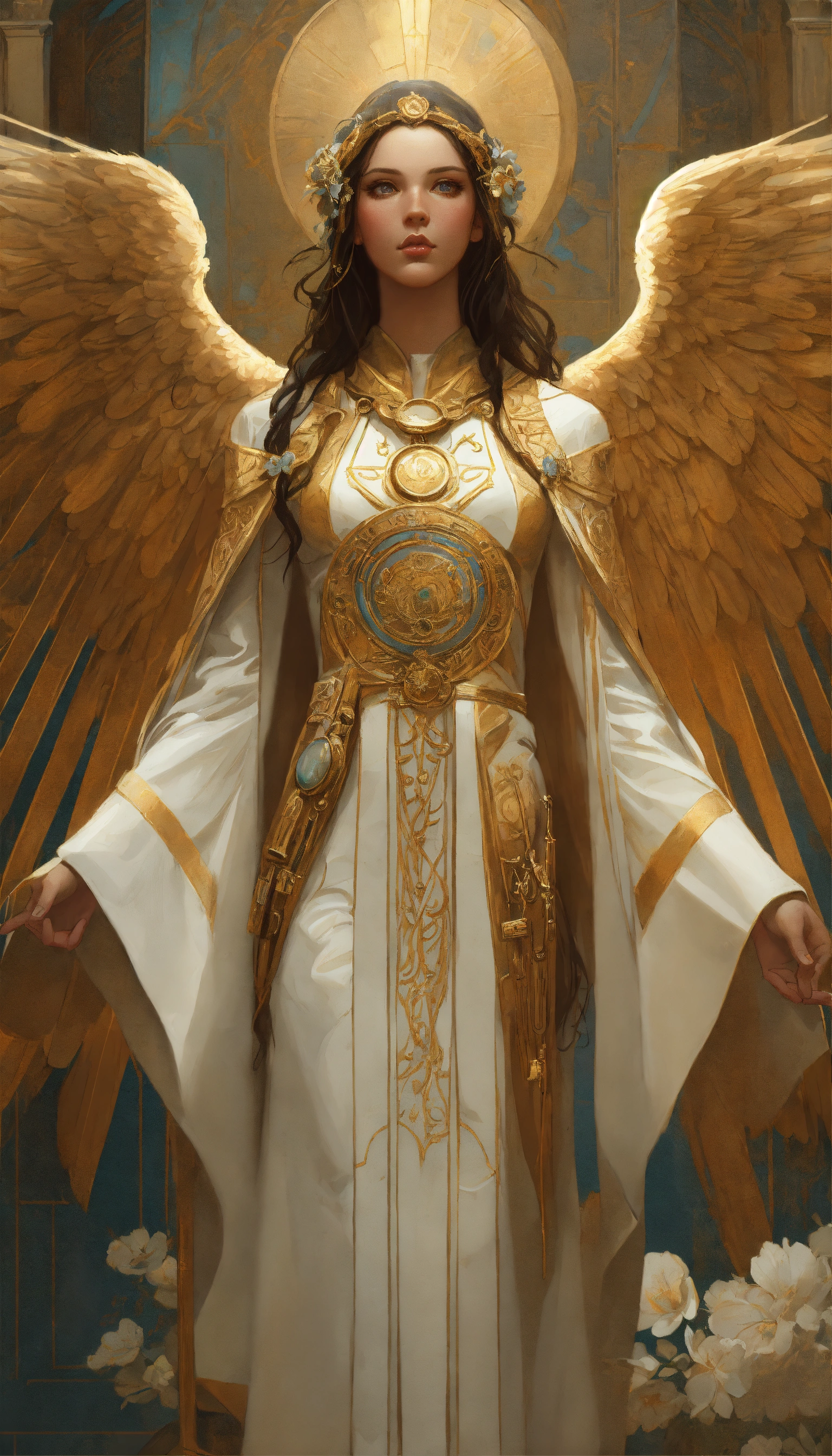 Lexica - Character portrait of an esoteric angel dressed in robe ...