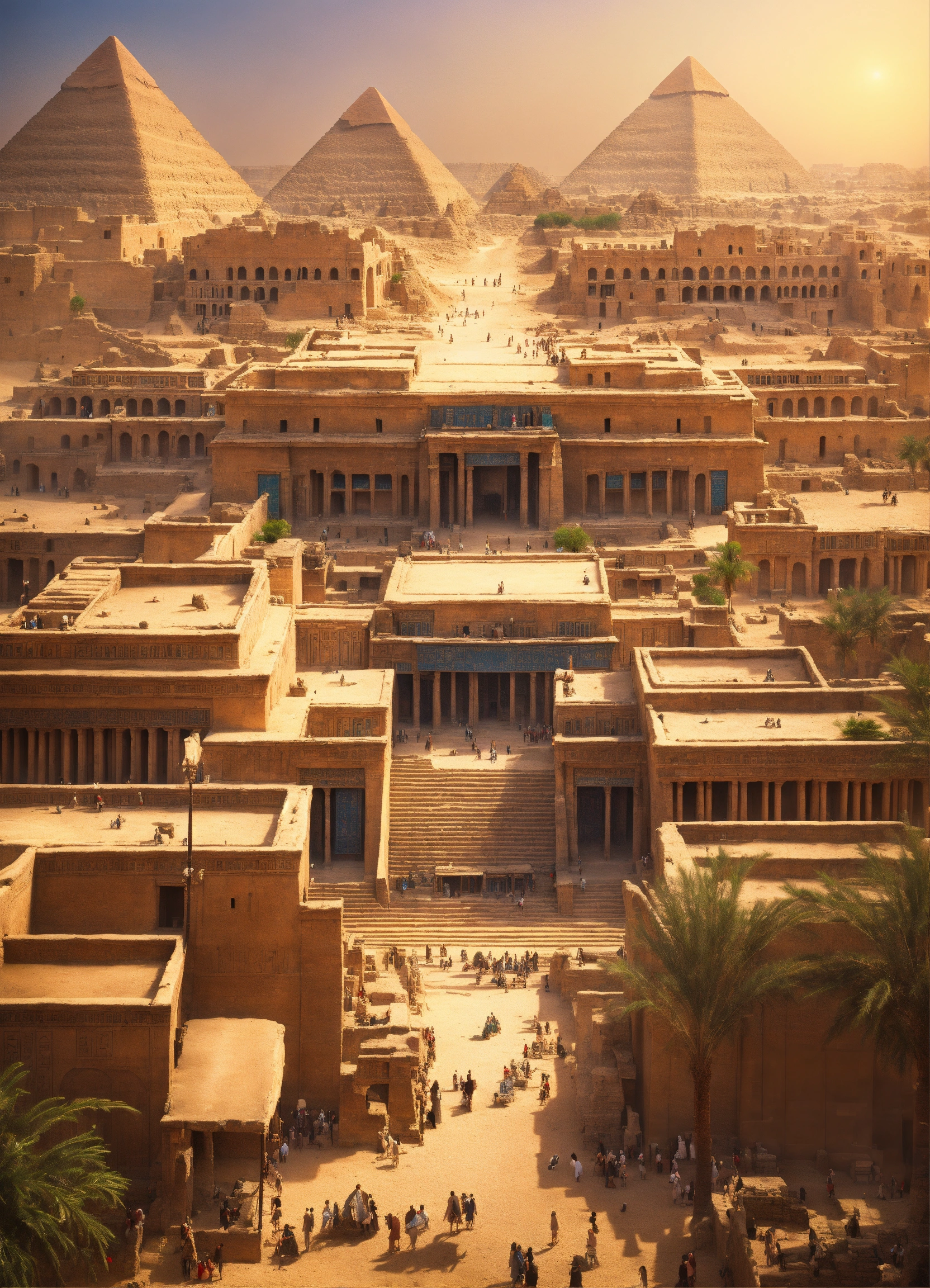 Lexica - Ancient city, ancient Egypt, crowded and bustling with ...