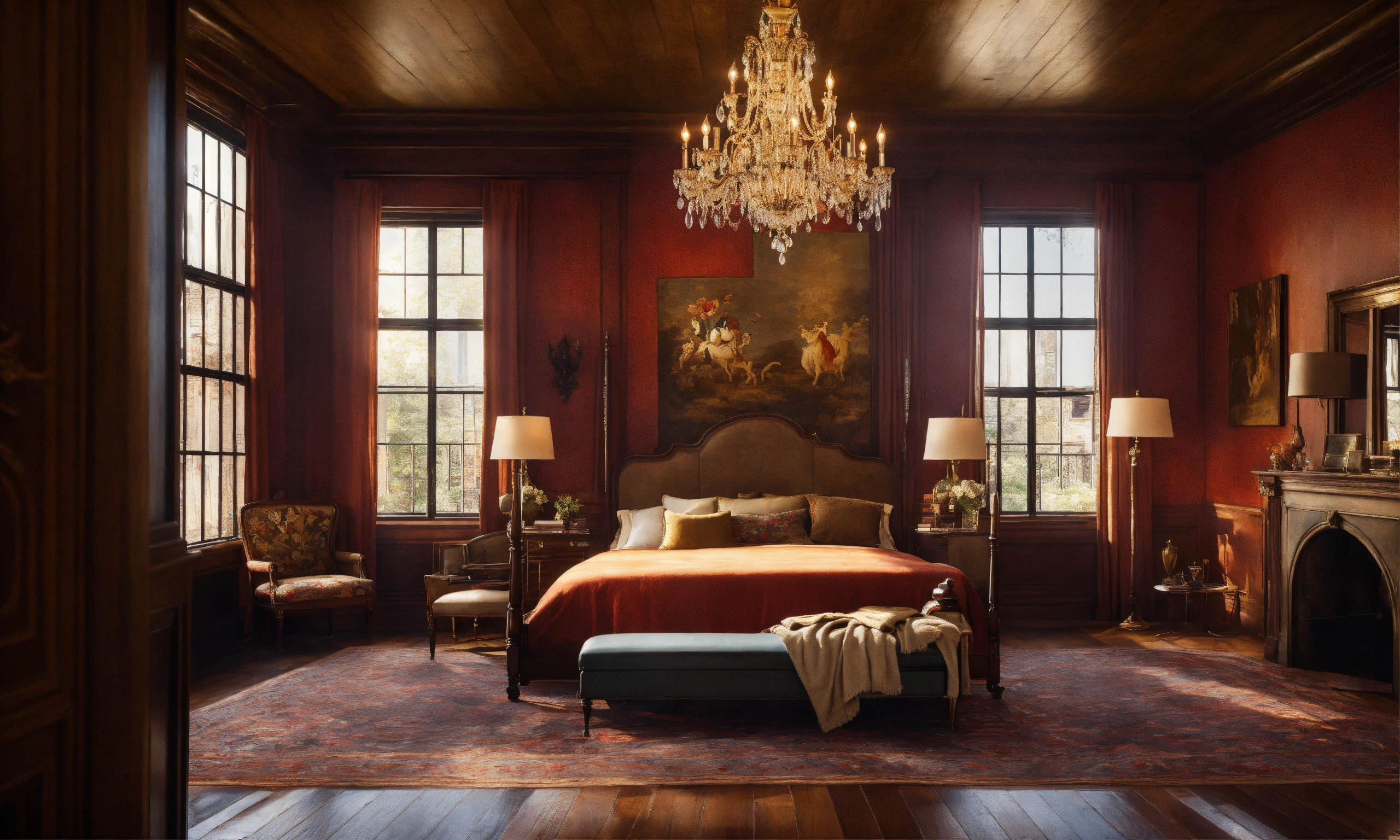 Lexica - Concept art of huge master bedroom, new Orleans, the originals ...