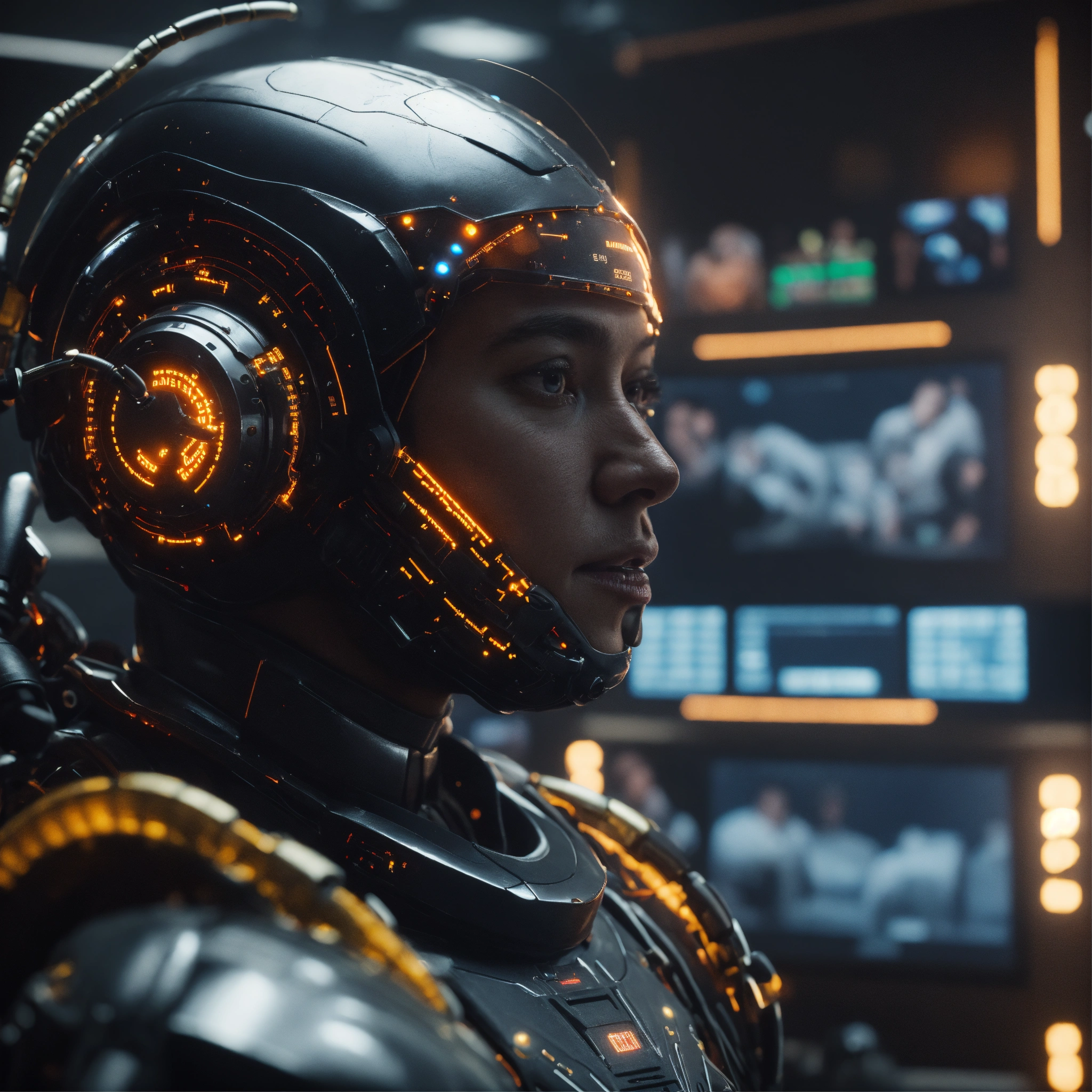 Lexica - Black cockroach faced humanoids with detailed circuit markings ...