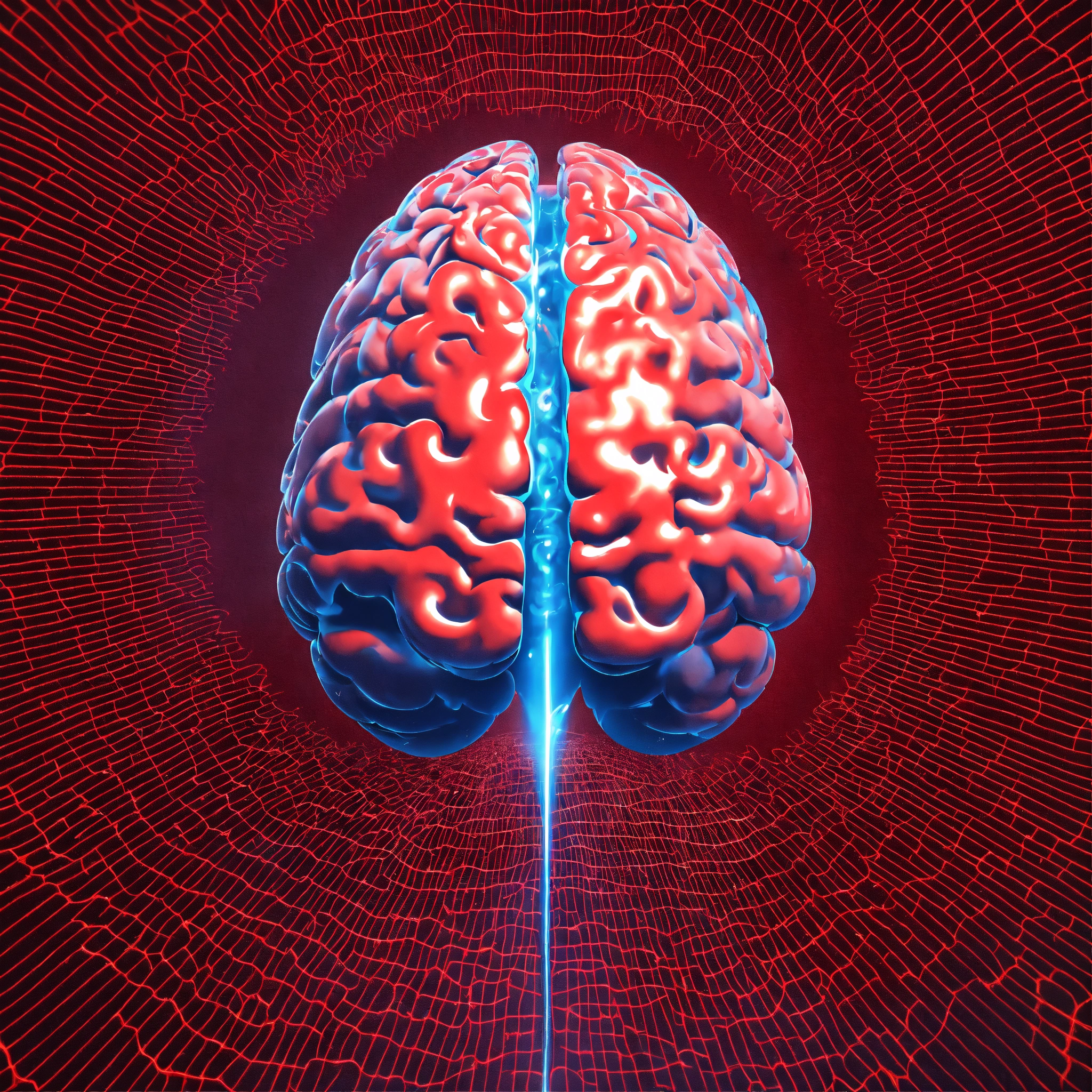 Lexica - A brain with a ripple effect of light radiating out from the ...