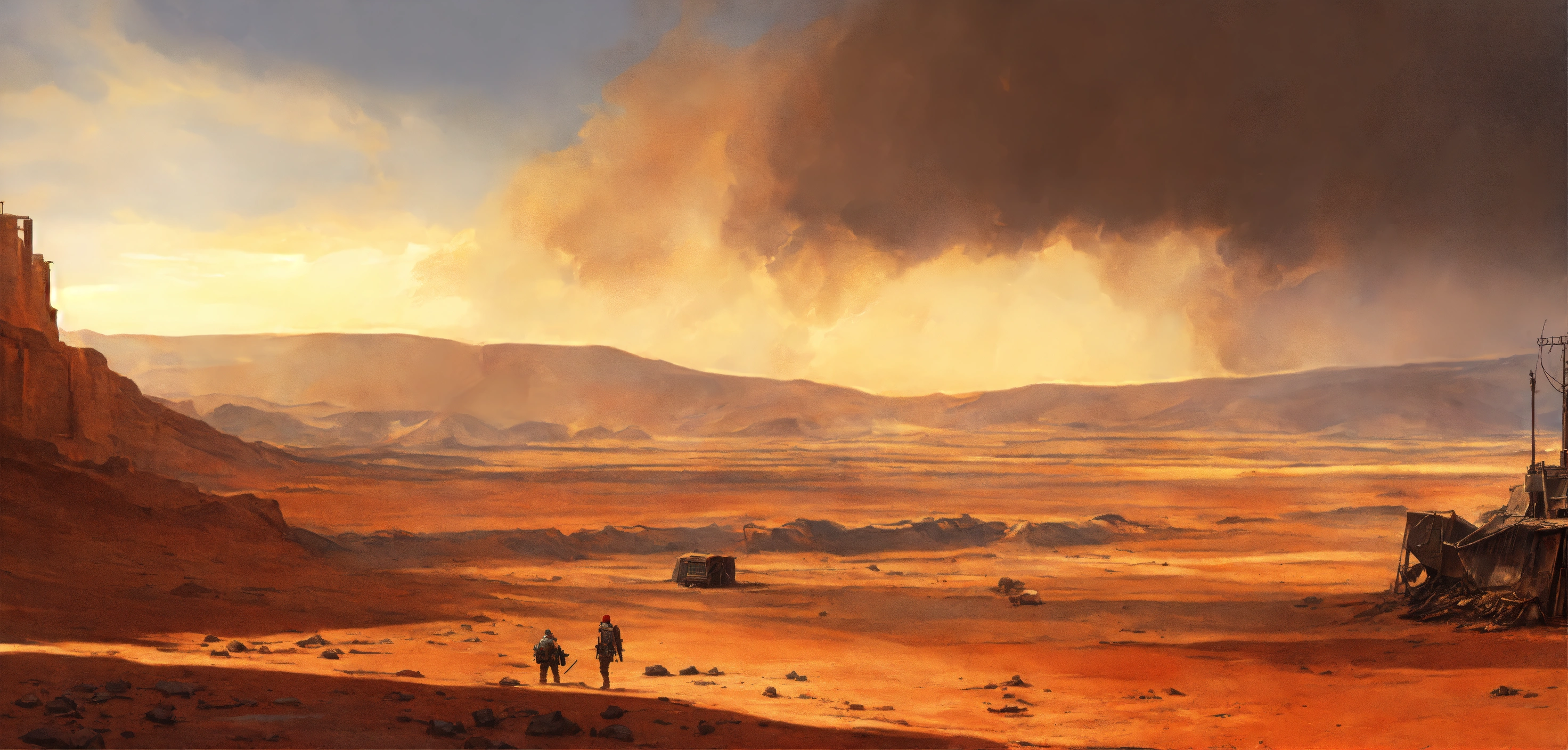 Lexica - Conept art digital realistic painting, post apocalyptic ...