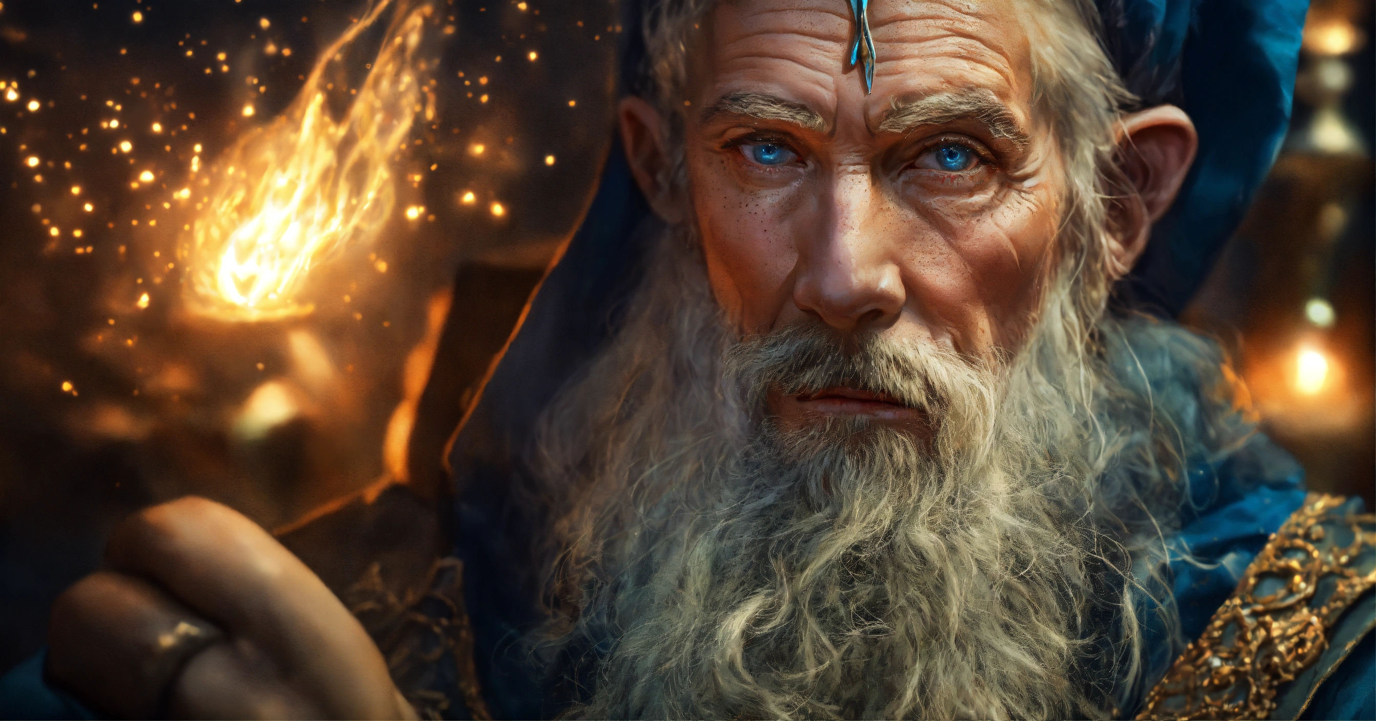 Lexica - Hyperrealistic glamour portrait of an old weary wizard ...