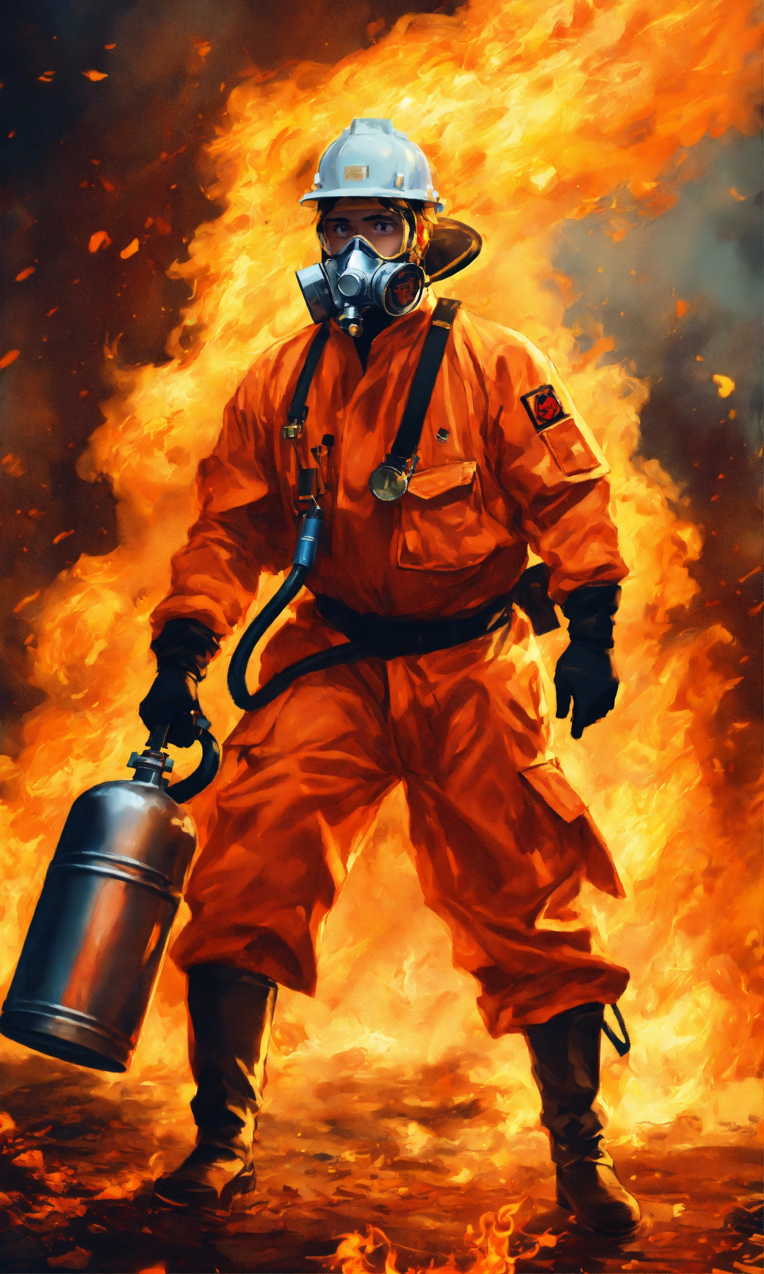 Lexica - This picture captures a person wearing a safety suit and ...