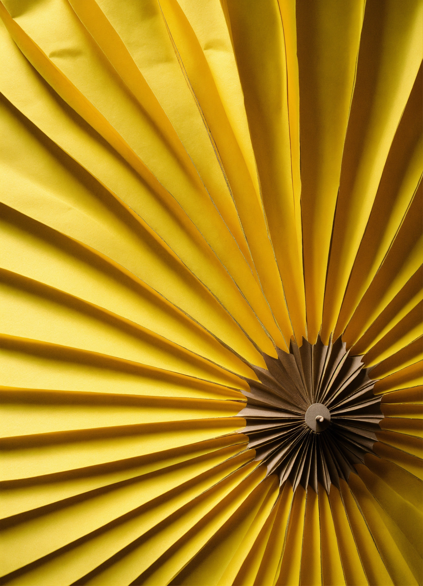 Lexica - Yellow pleated paper fans