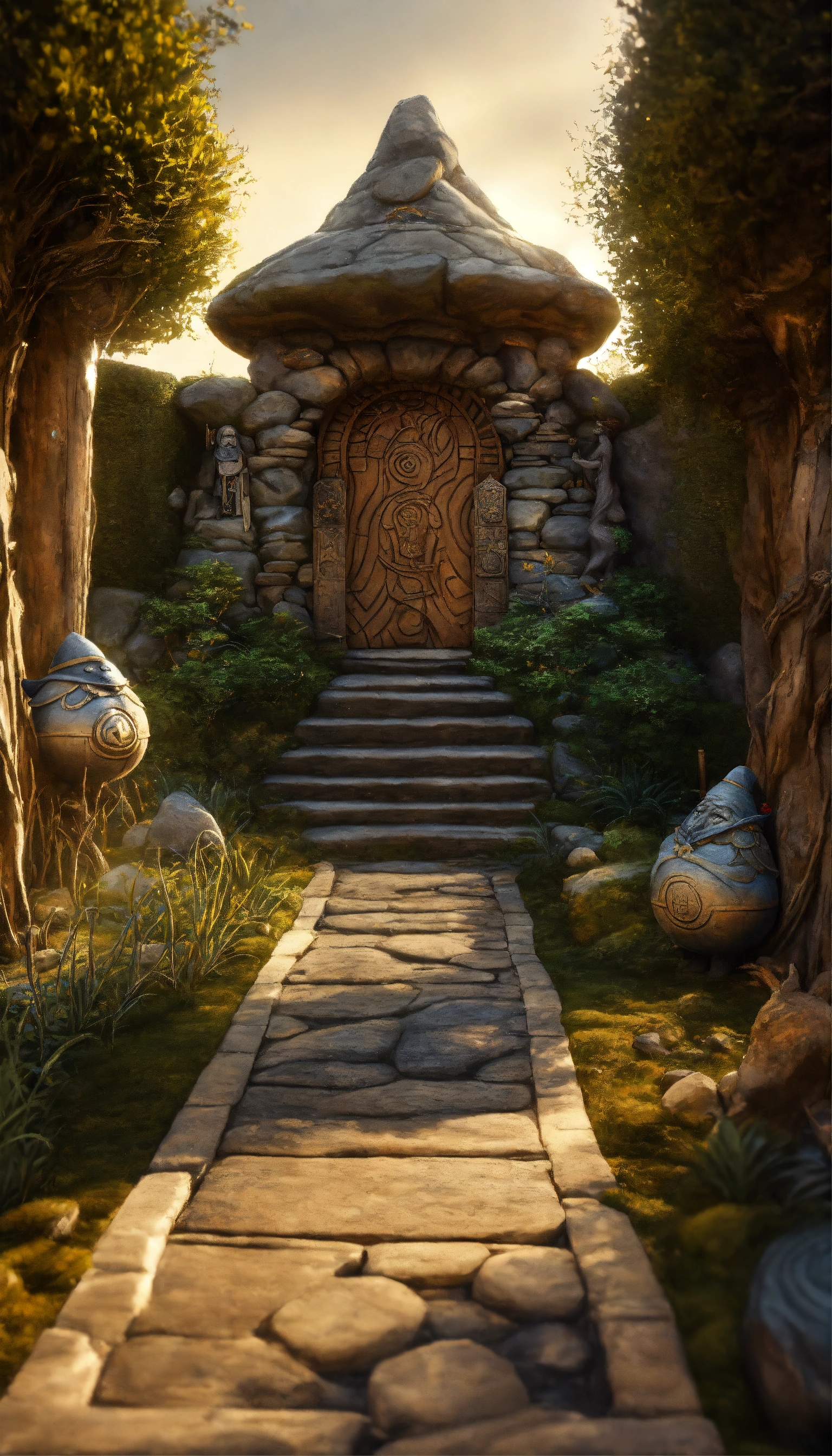 Lexica - An ancient spiritual gnome inspired stone pathway rock garden ...