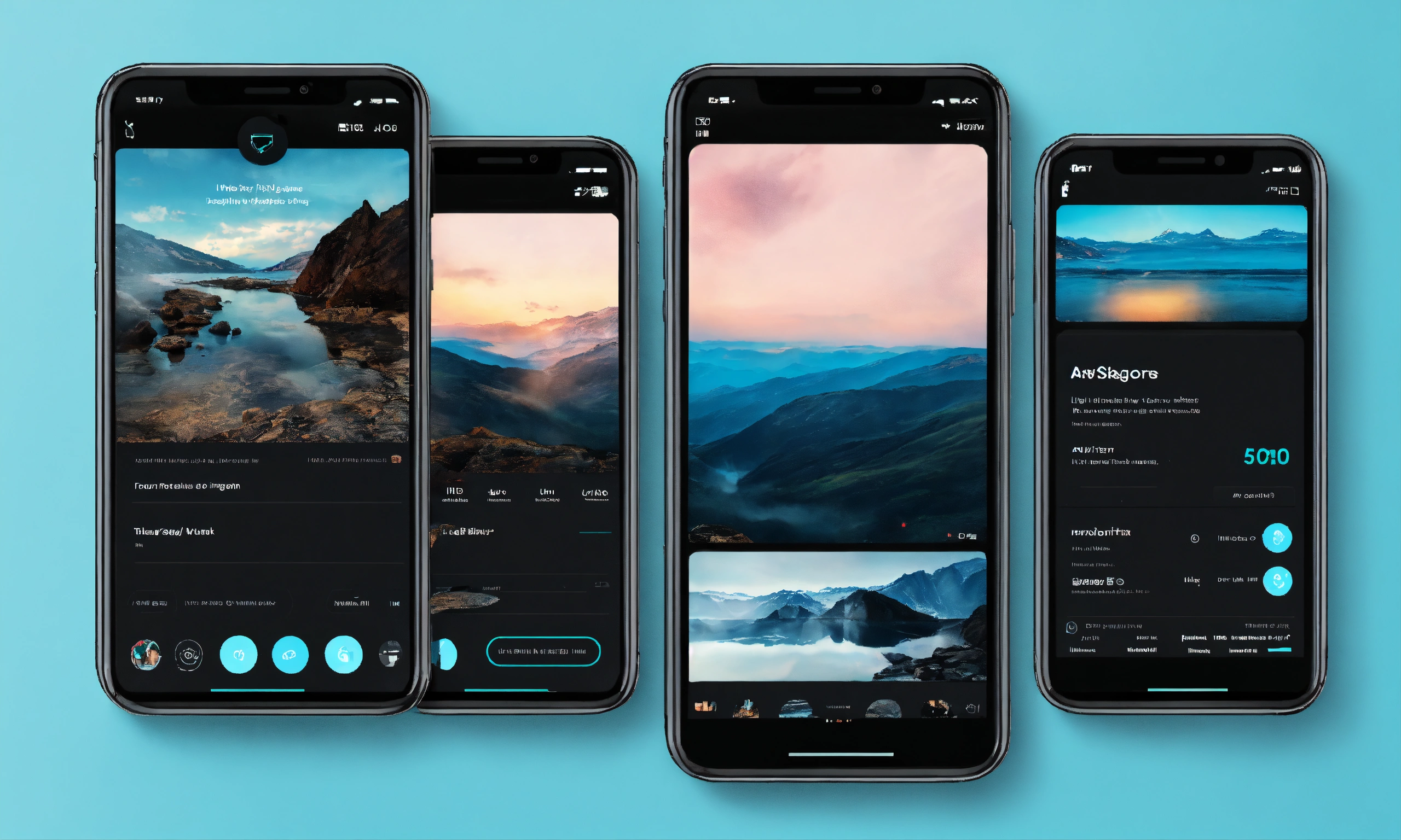 Lexica - Background for instagram reels ux/ui, light blue, black