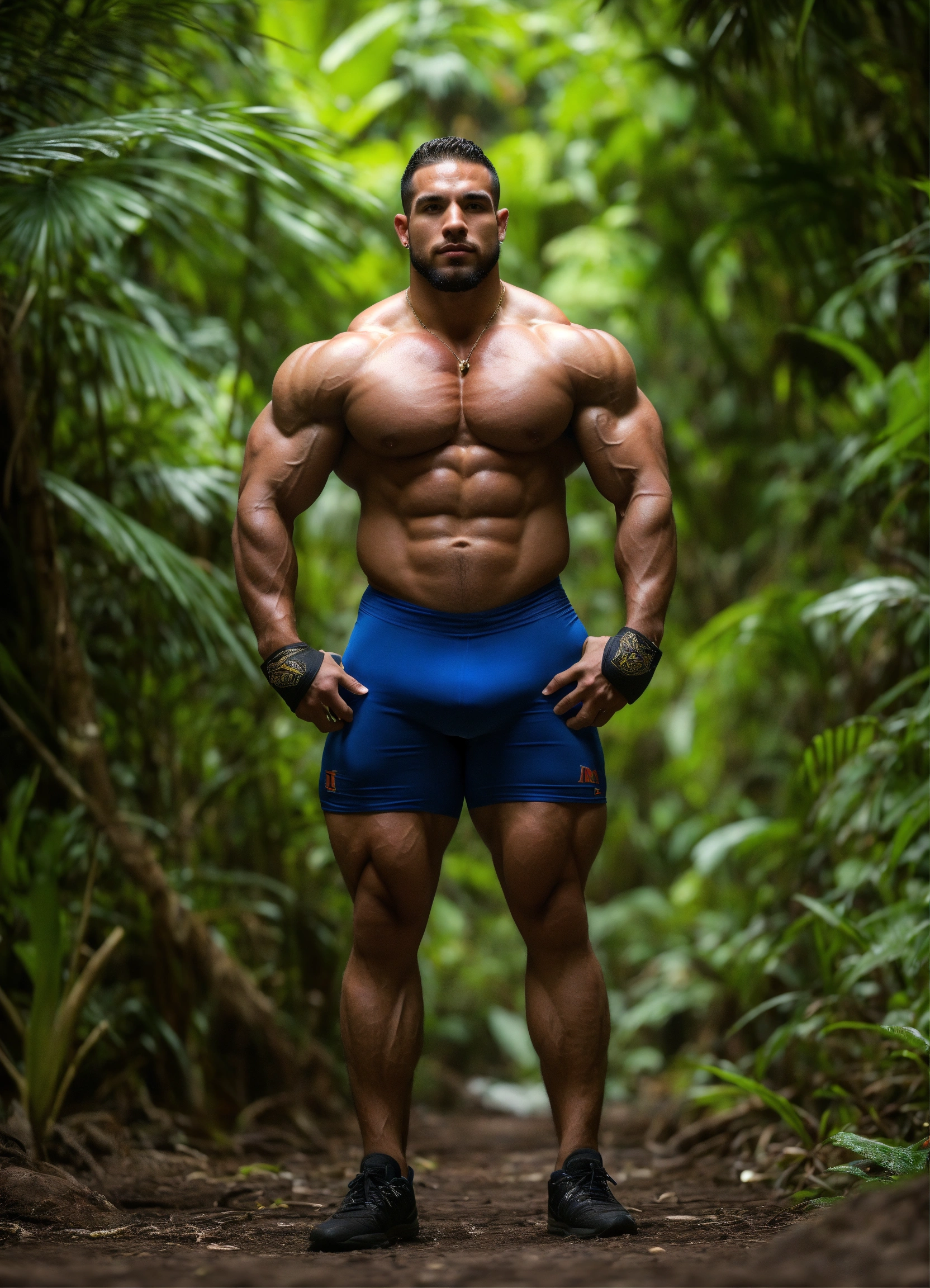 Lexica - 30-year-old man with big muscles, big bodybuilder, Puerto ...