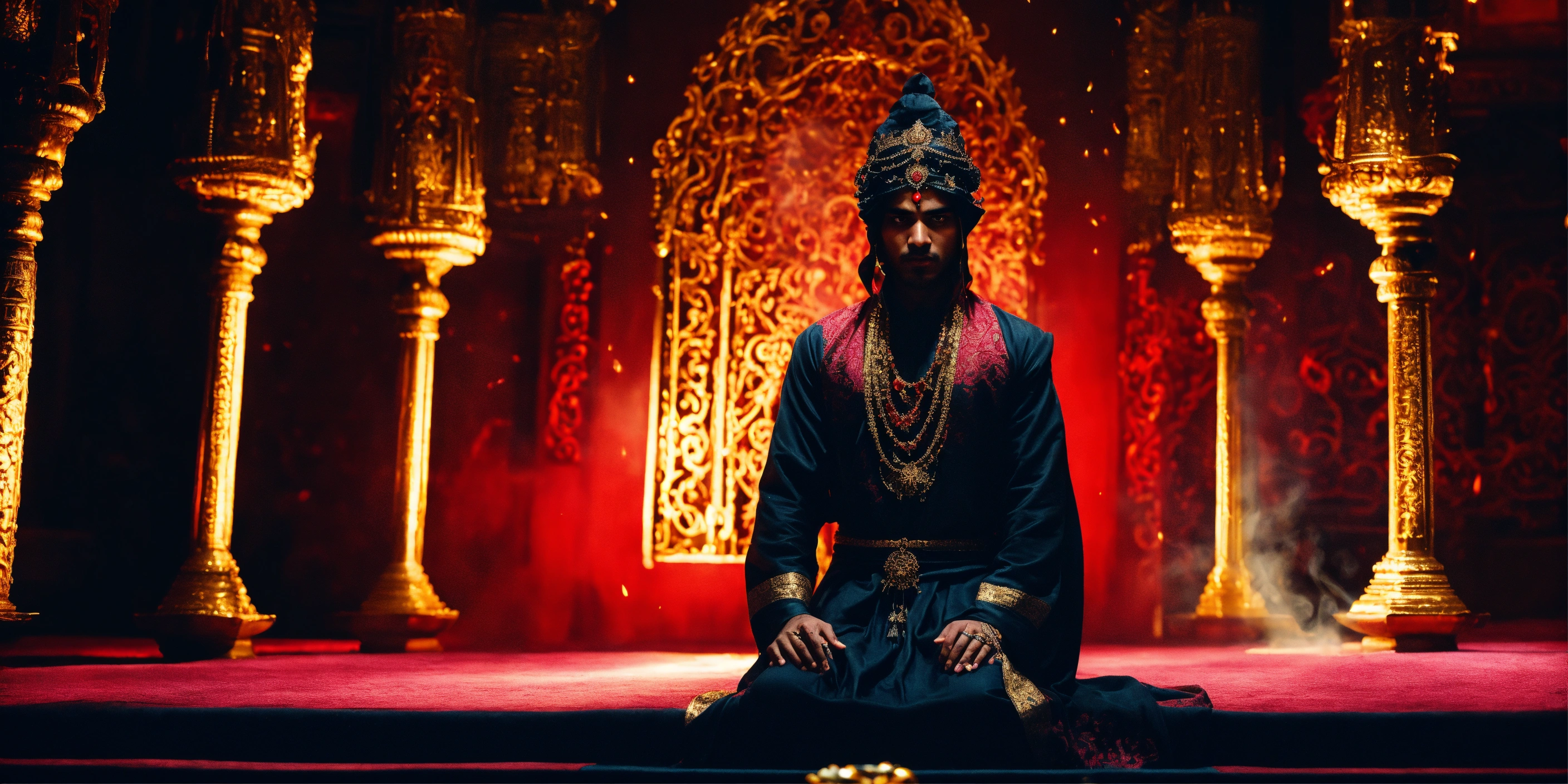 Lexica - Sinister and dramatic picture of a young handsome South Asian ...