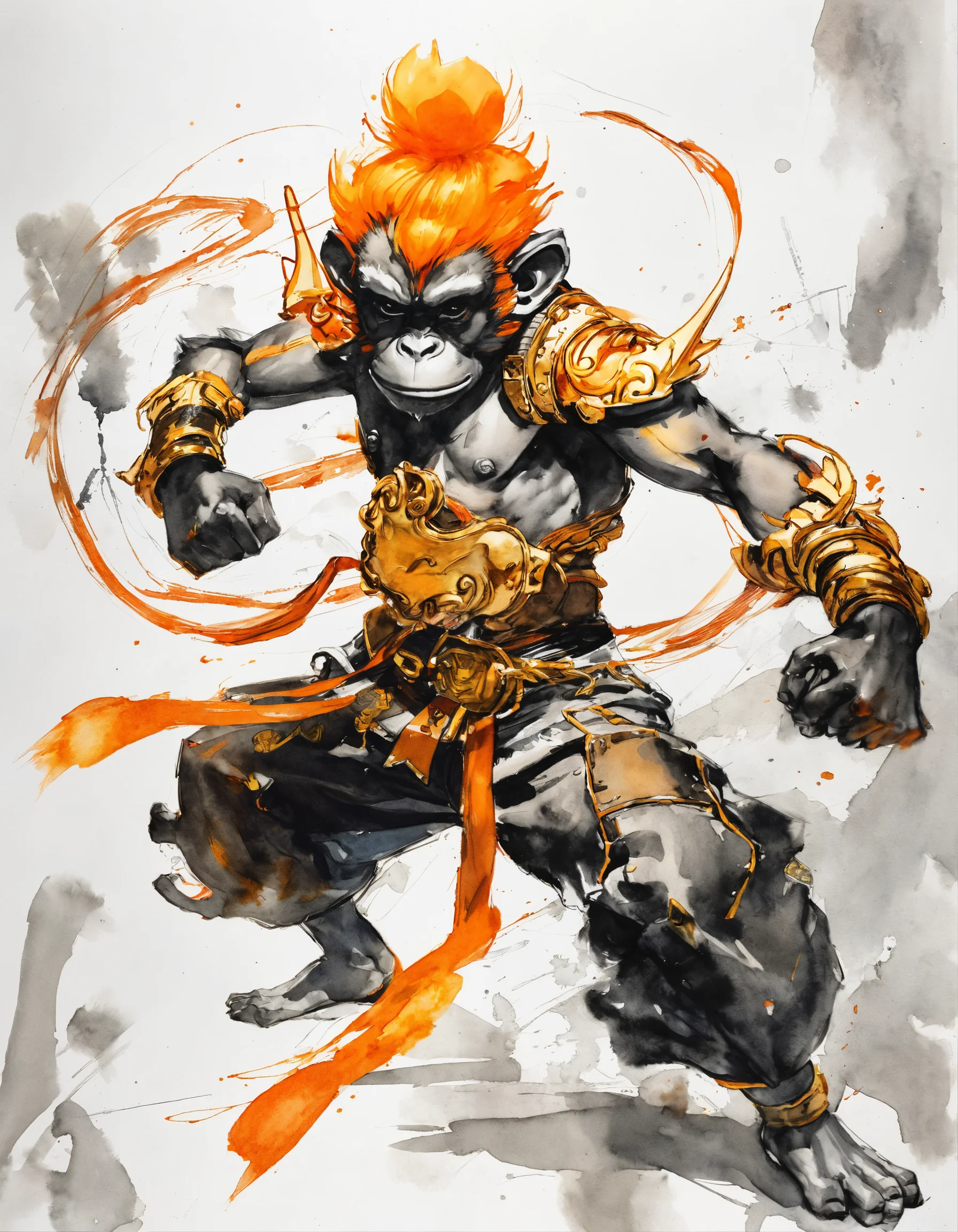 Lexica - Diesel-punk hip-hop punk Monkey King in diesel-punk armor ...