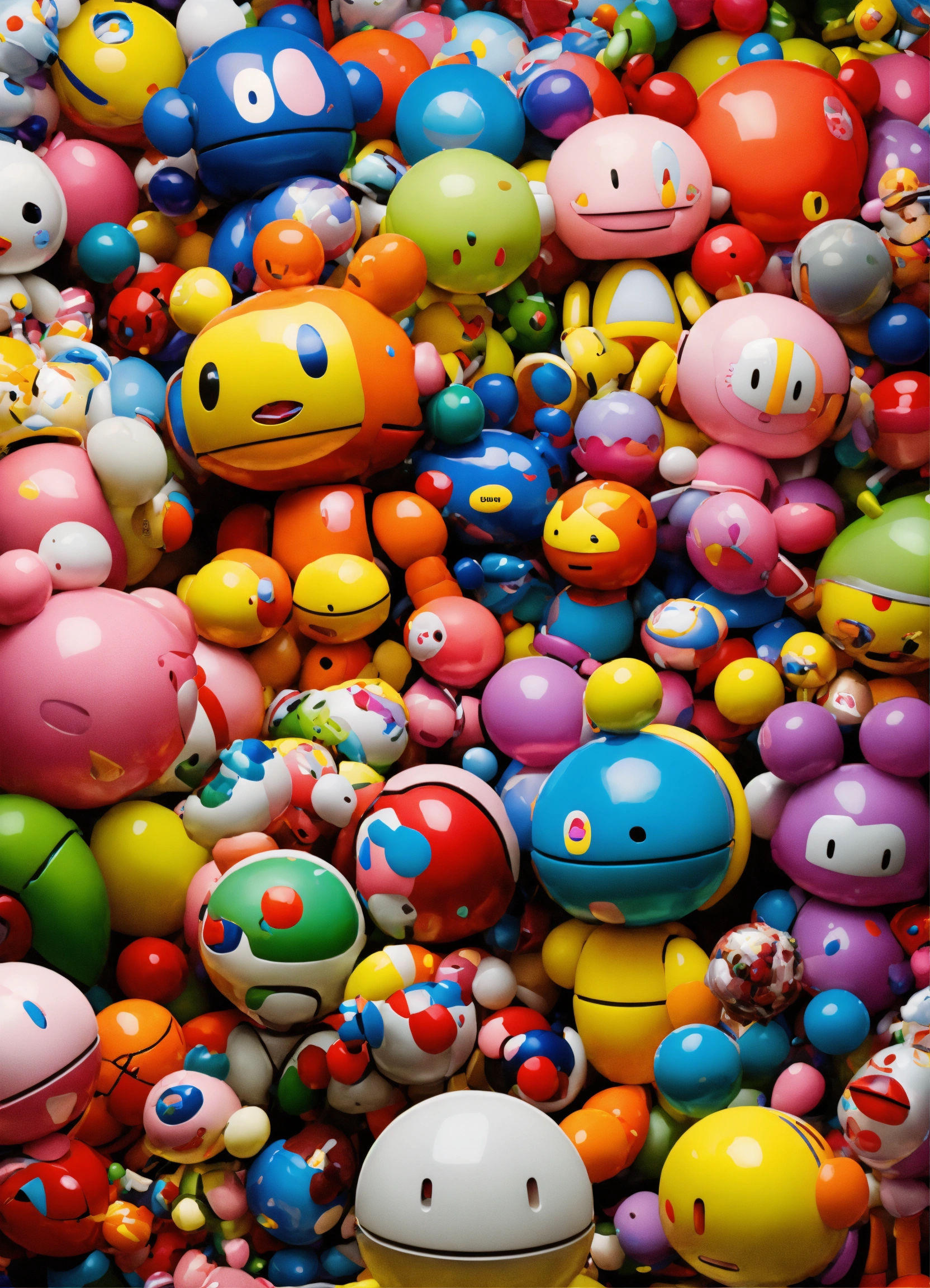 Lexica - Jeff Koons Kaws Robots Murakami background panoramic