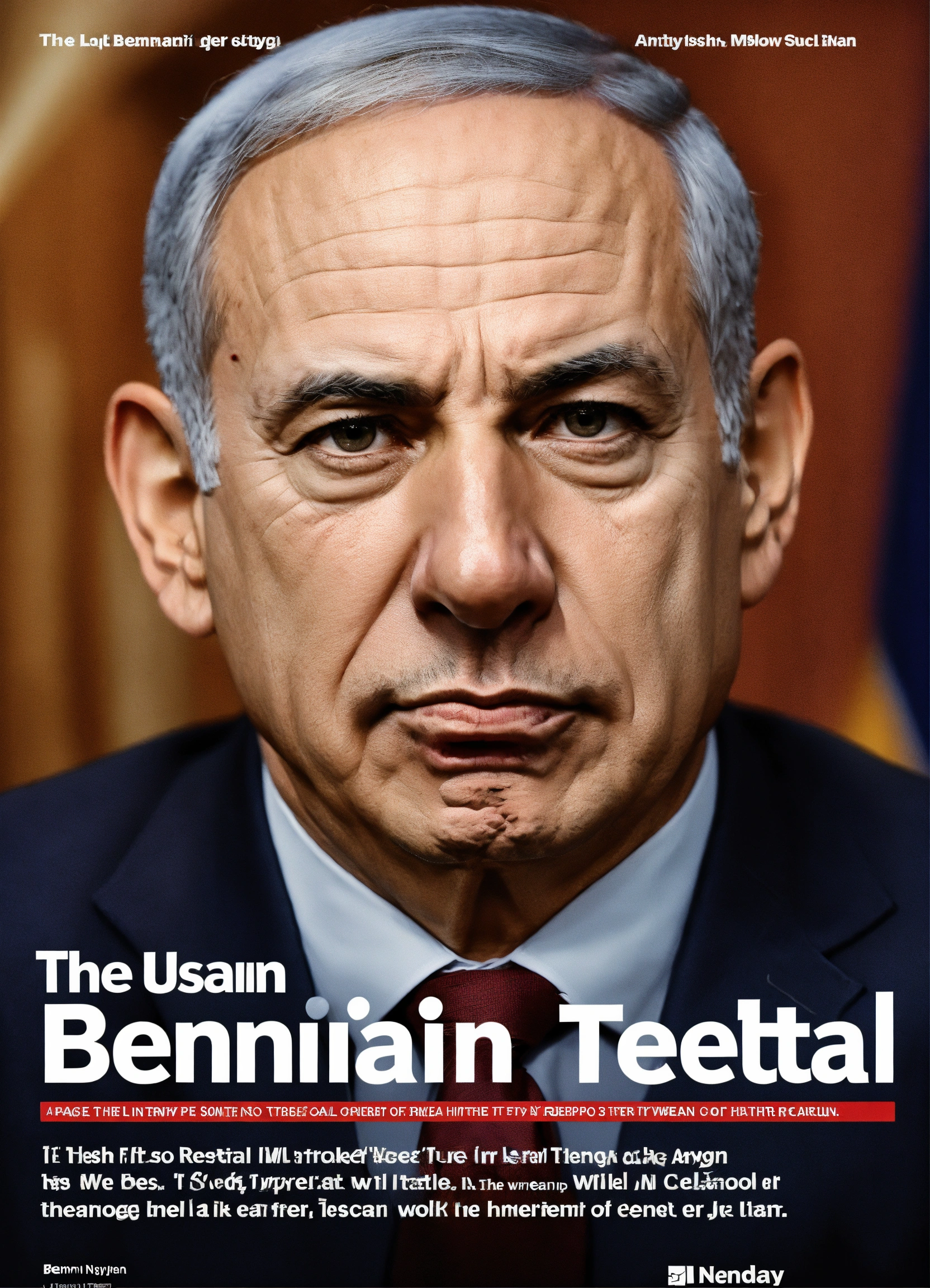 Lexica - "USA Today" front page of Benjamin Netanyahu, looking angry ...