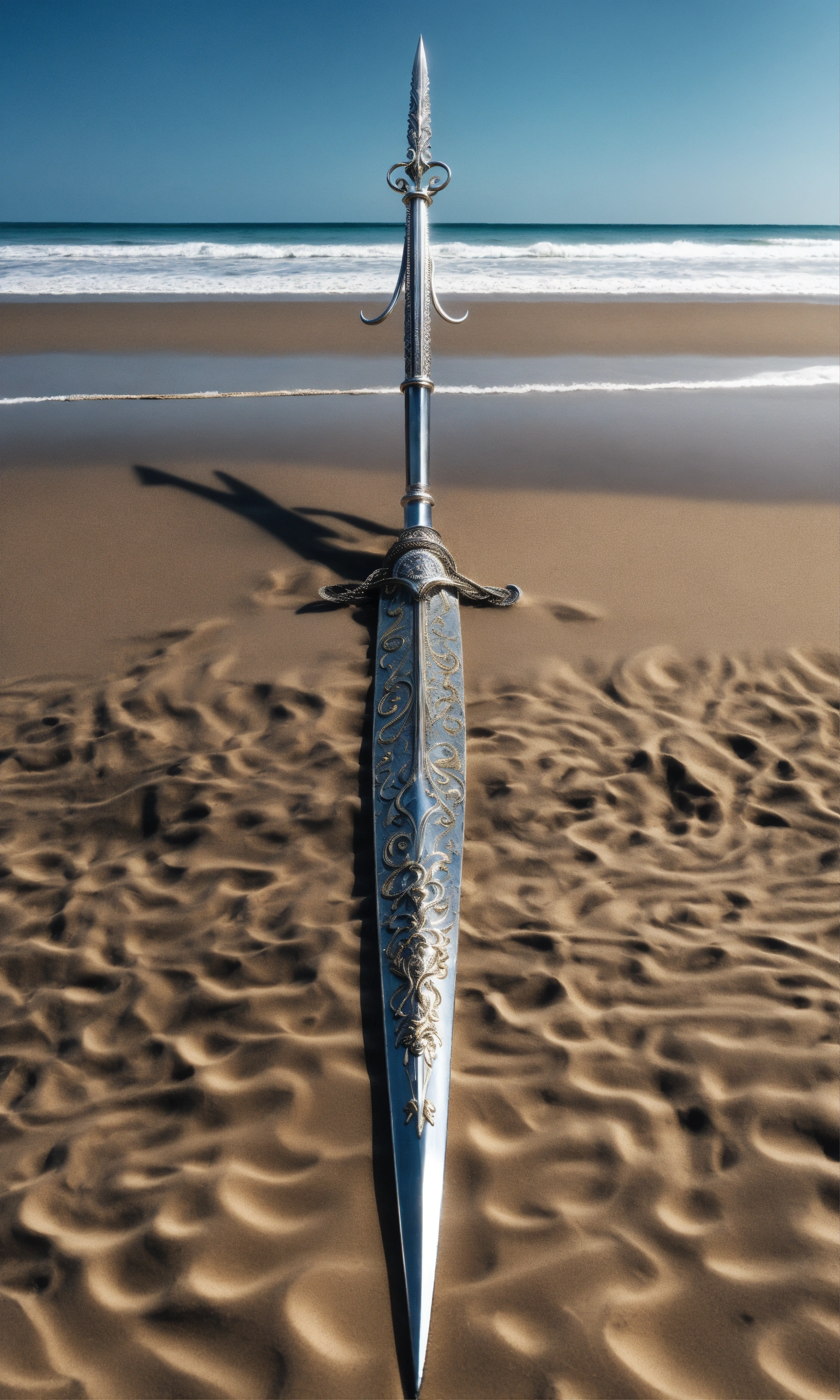 Lexica - 8k, picture of a narrow and delicate toothed spear with sharp ...