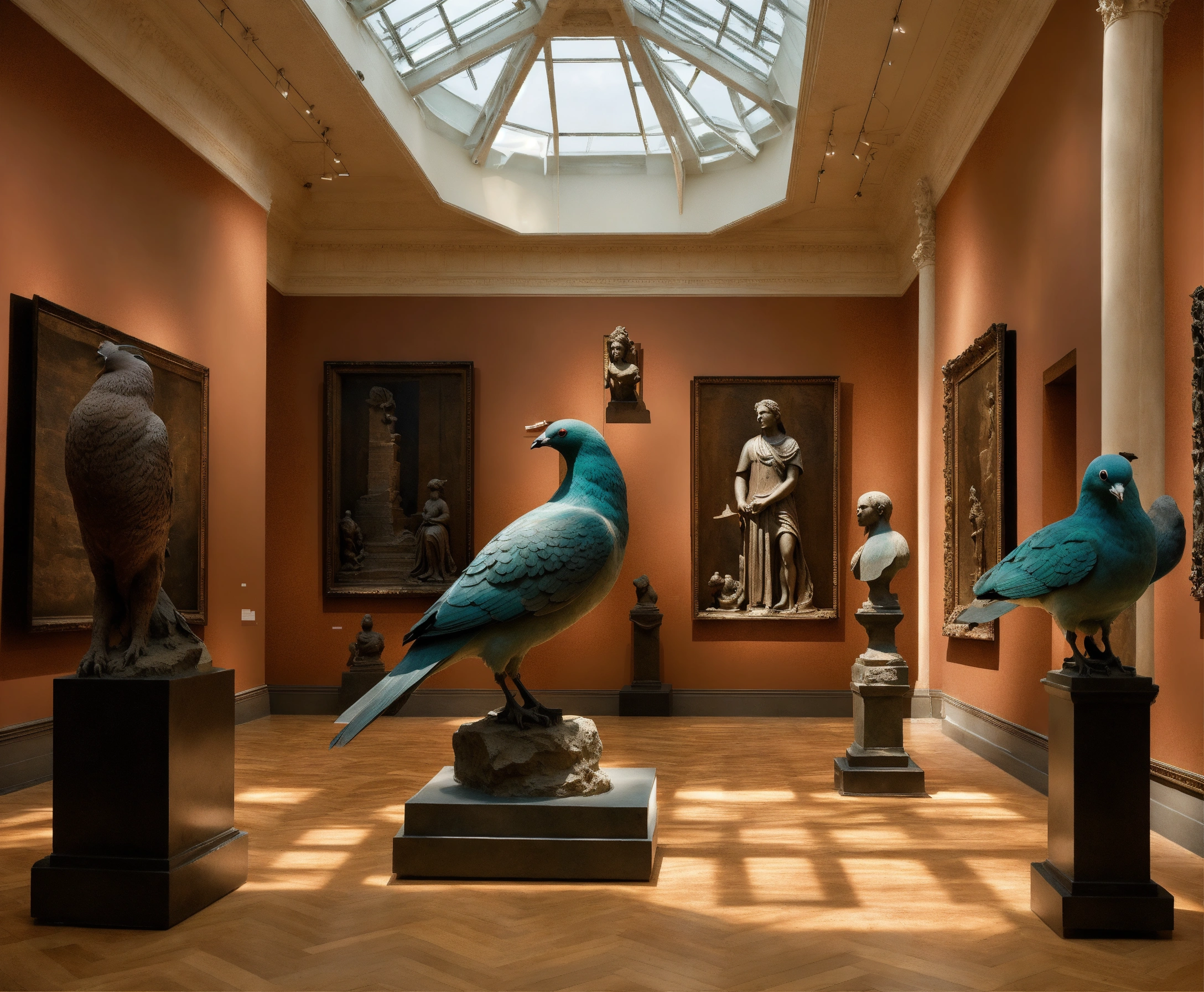 Lexica - Imagine a museum or gallery with a serene and contemplative ...