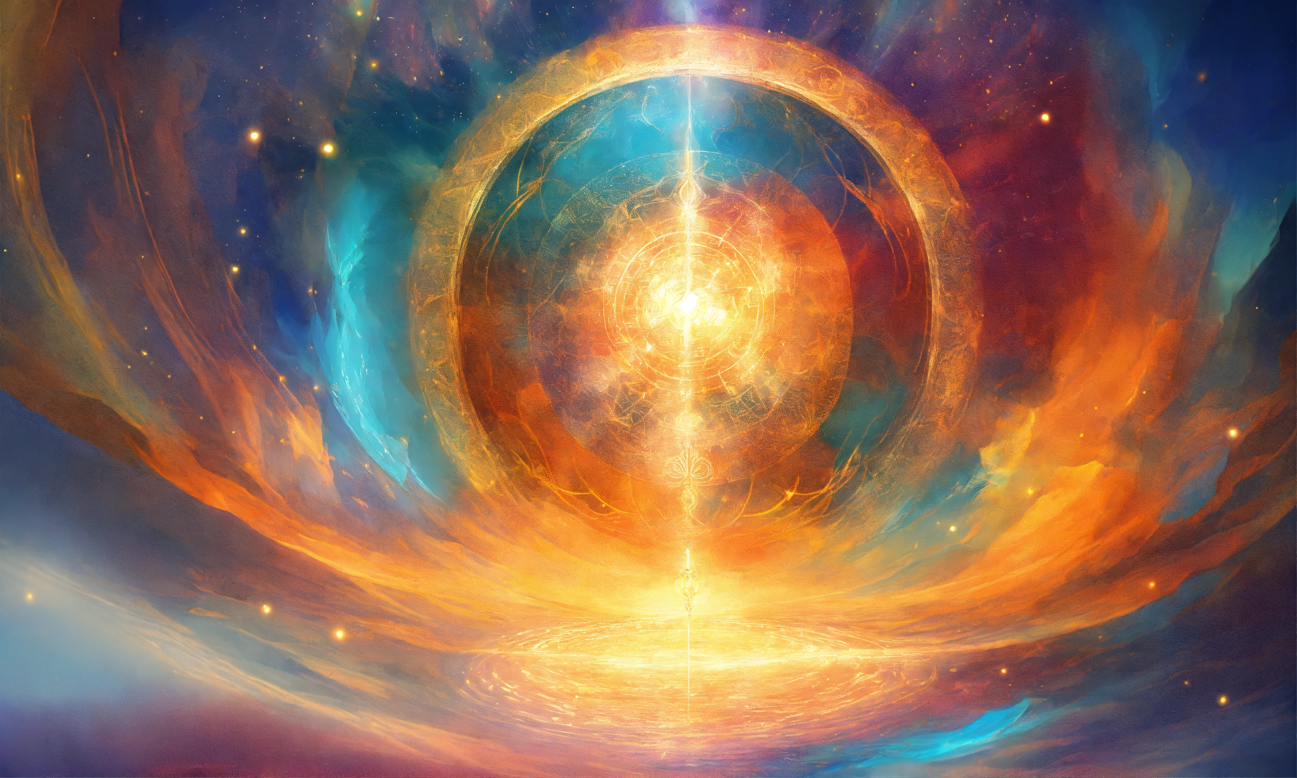 Lexica - A spiritual oracle with a heavenly brightness, in an abstract ...