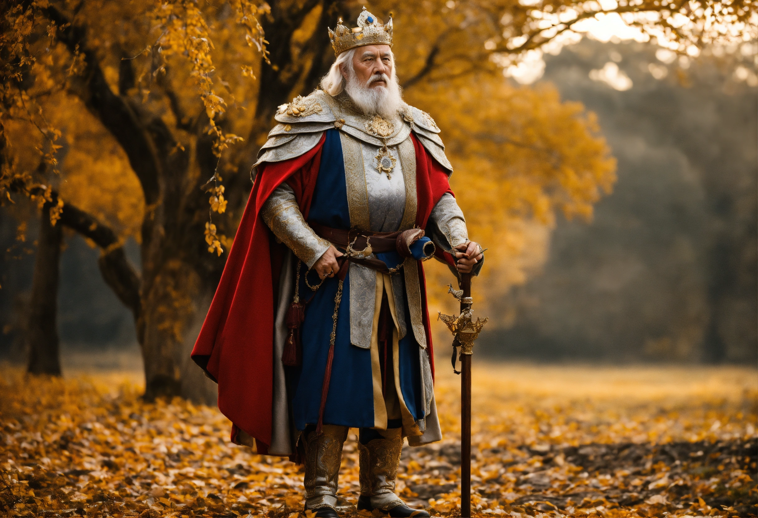 Lexica - Take photos of old king in reference style,White skin, full ...