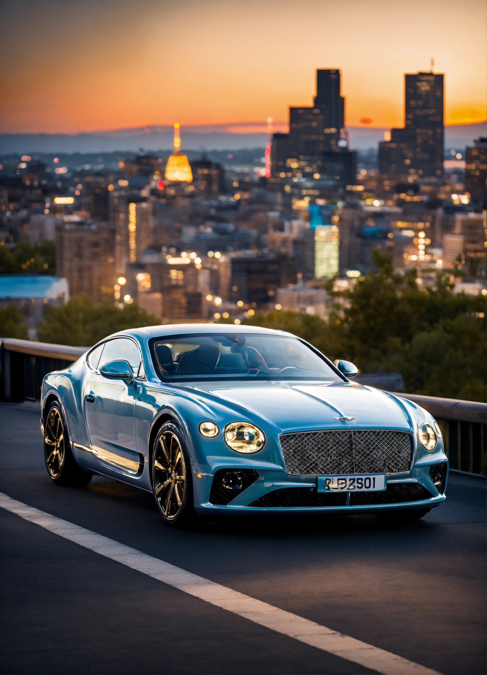 Lexica - 2022 Bentley continental GT white with gold trim downtown ...