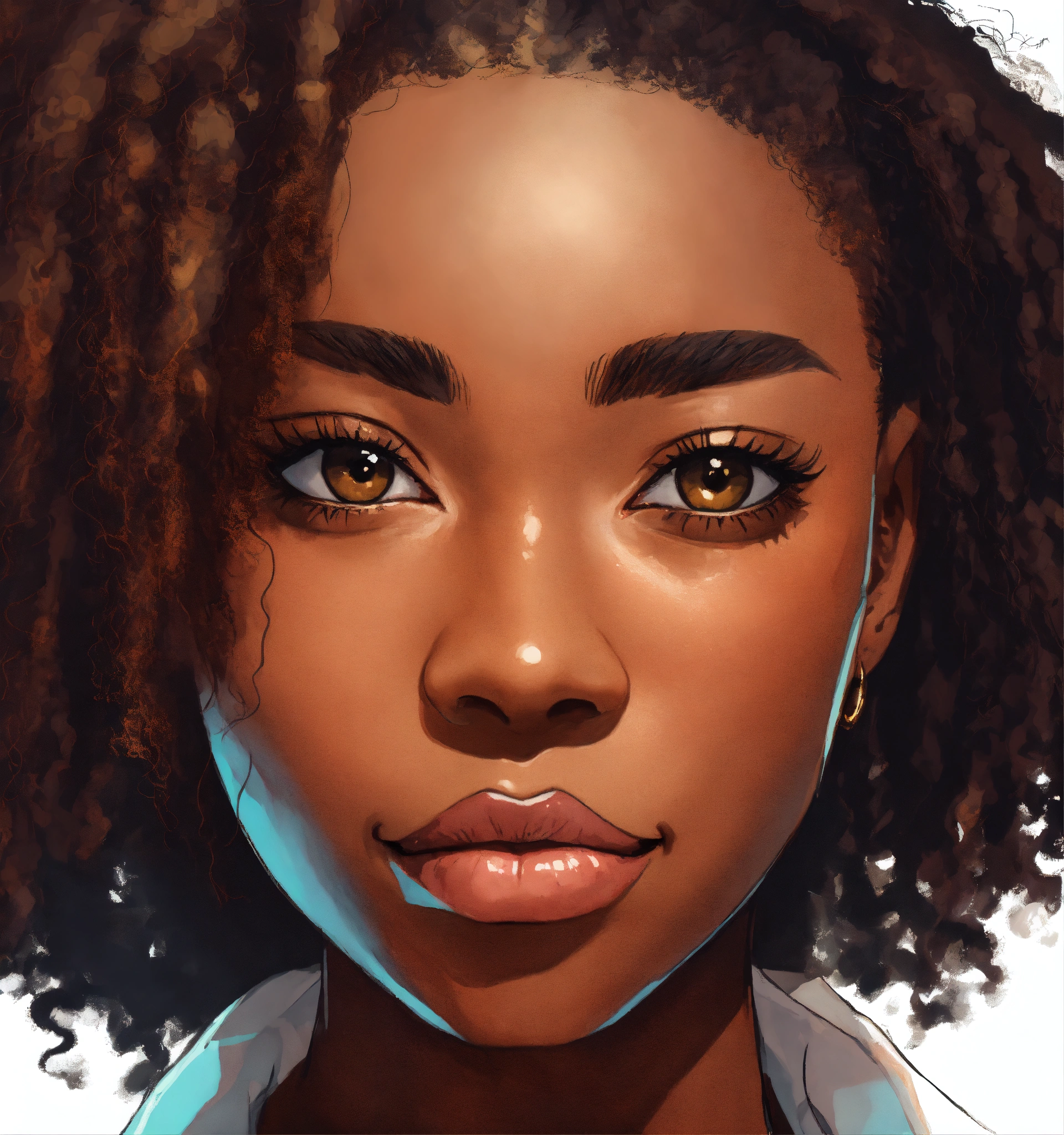 Lexica - Face of a deeply dark complexioned African American dignified ...