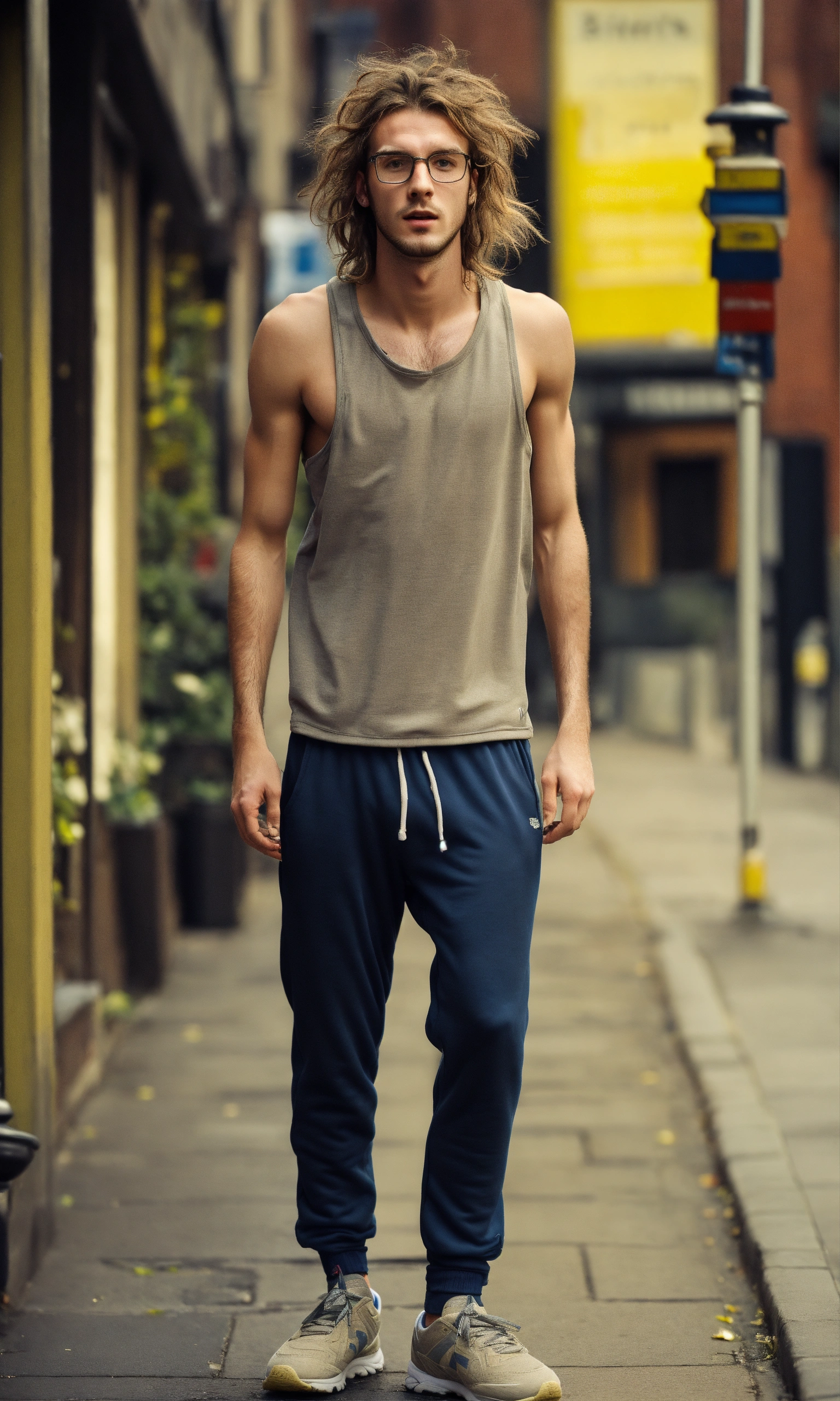 Lexica - Ugly, skinny, 25 year old british man, he is wearing jogging ...