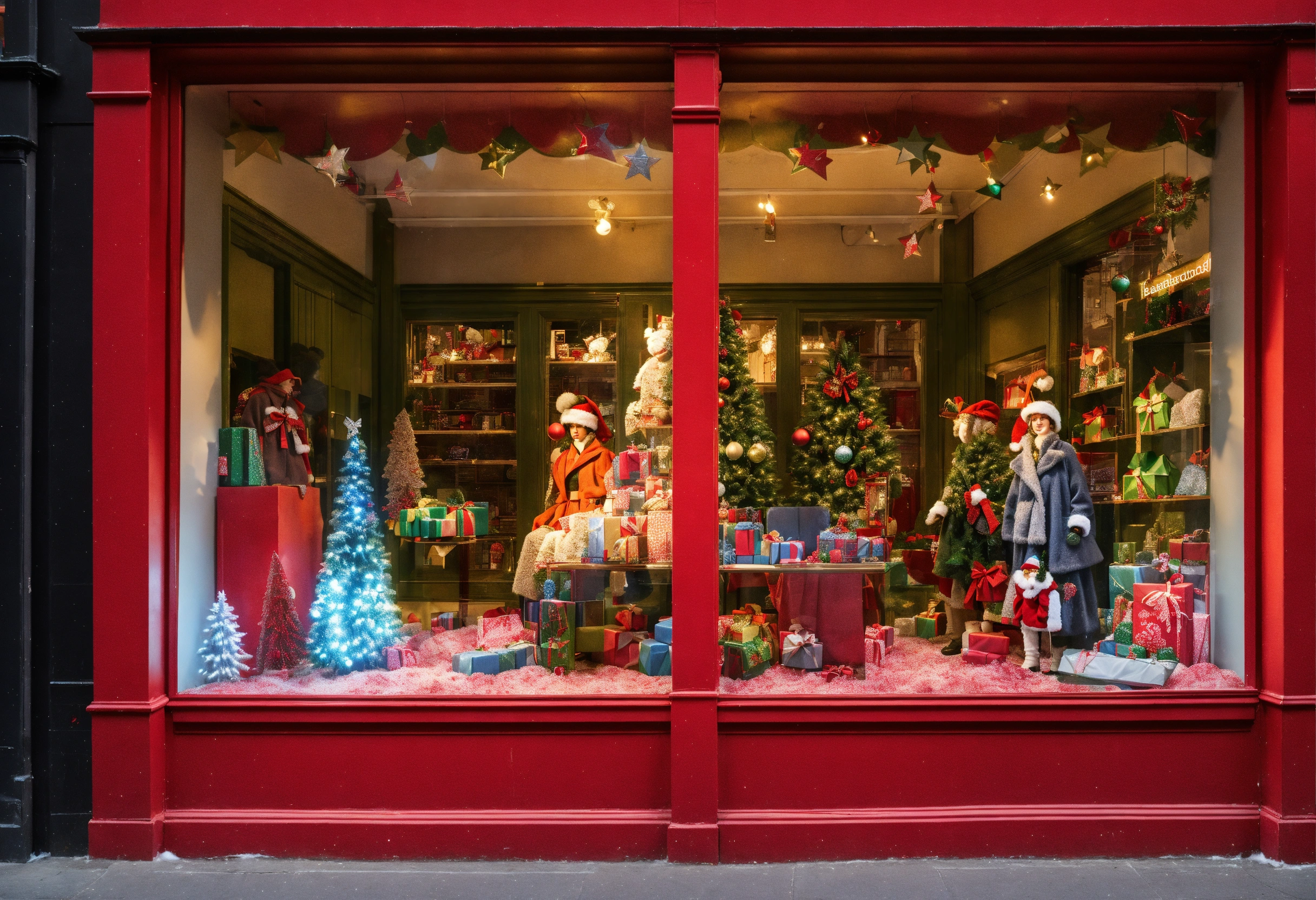 Lexica - A 90s inspired christmas window display for Bergdor's