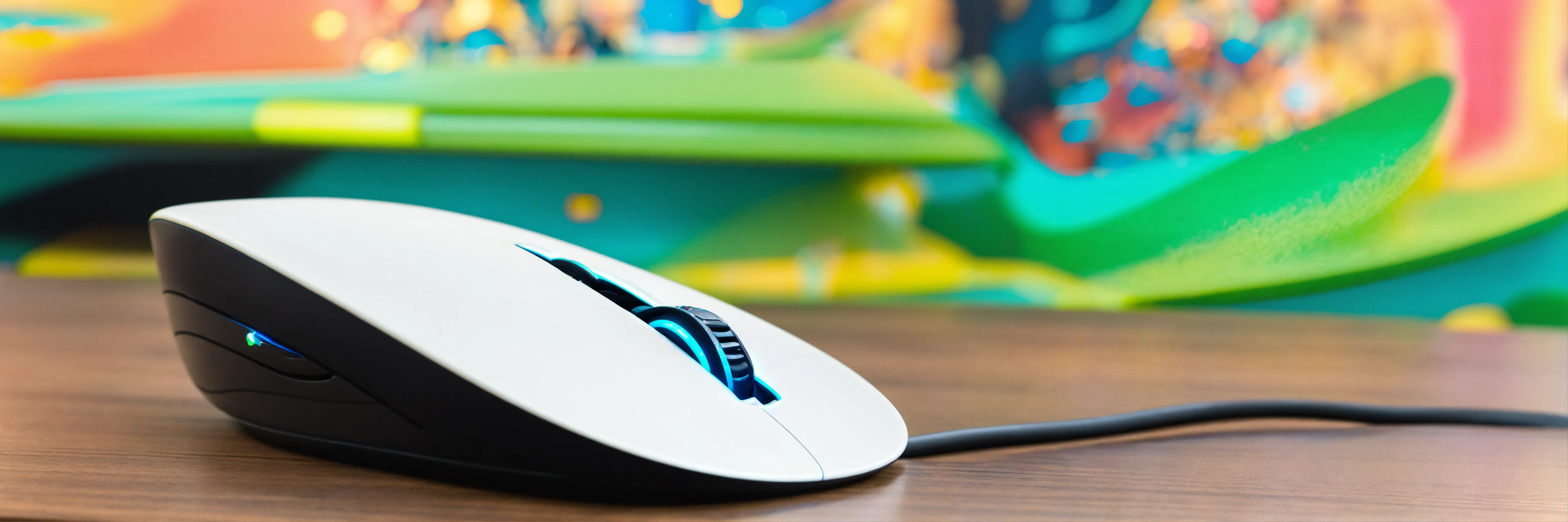 Lexica - Hybrid of computer mouse and surfboard on the office table