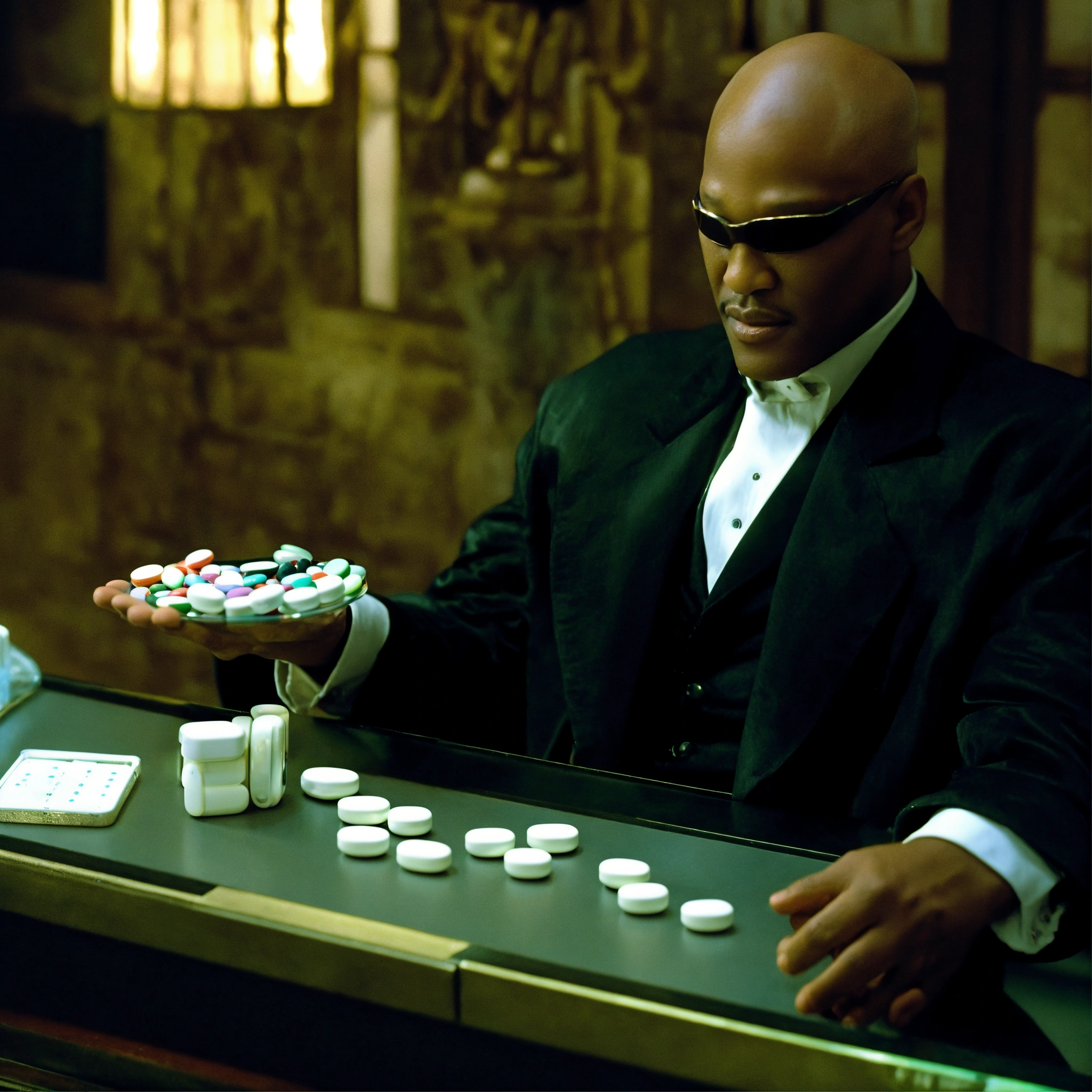 Lexica - Morpheus offers Neo a pill