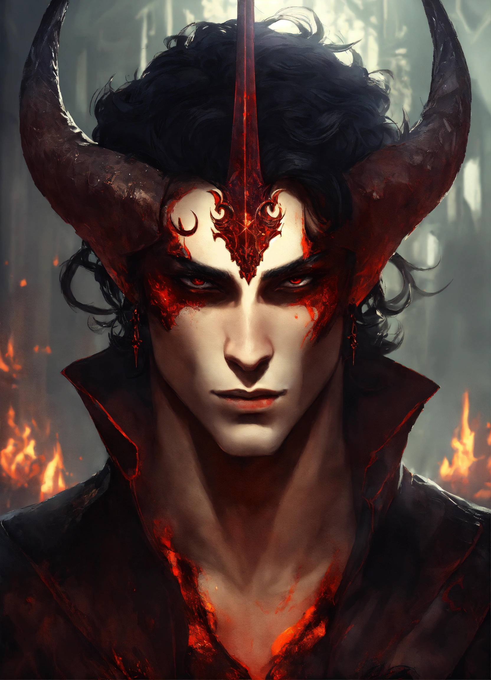 Lexica - Prince of hell, demon, male, Apollyon, human form, attractive