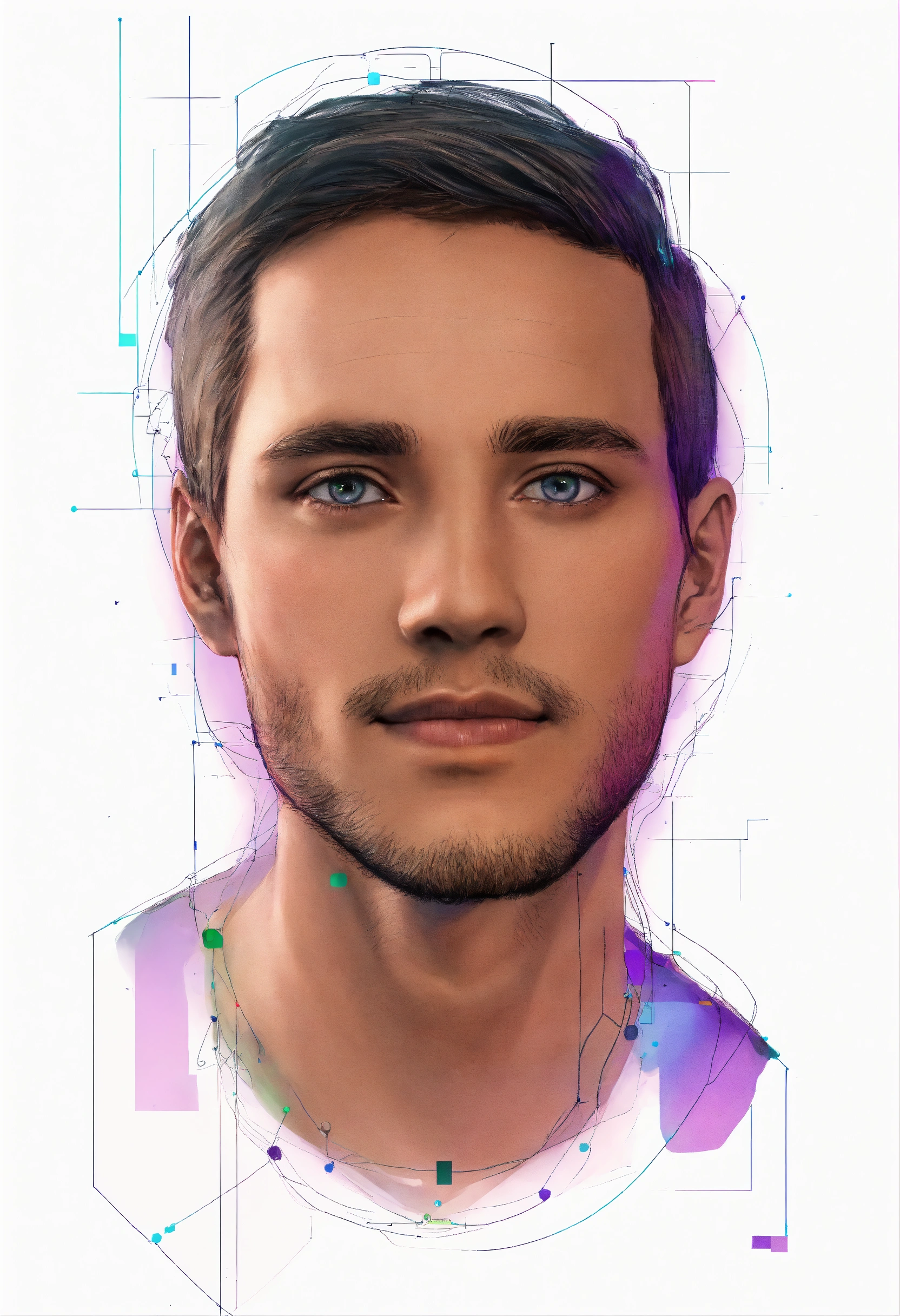 Lexica - Transform the given face into a half-human, half-AI hybrid ...