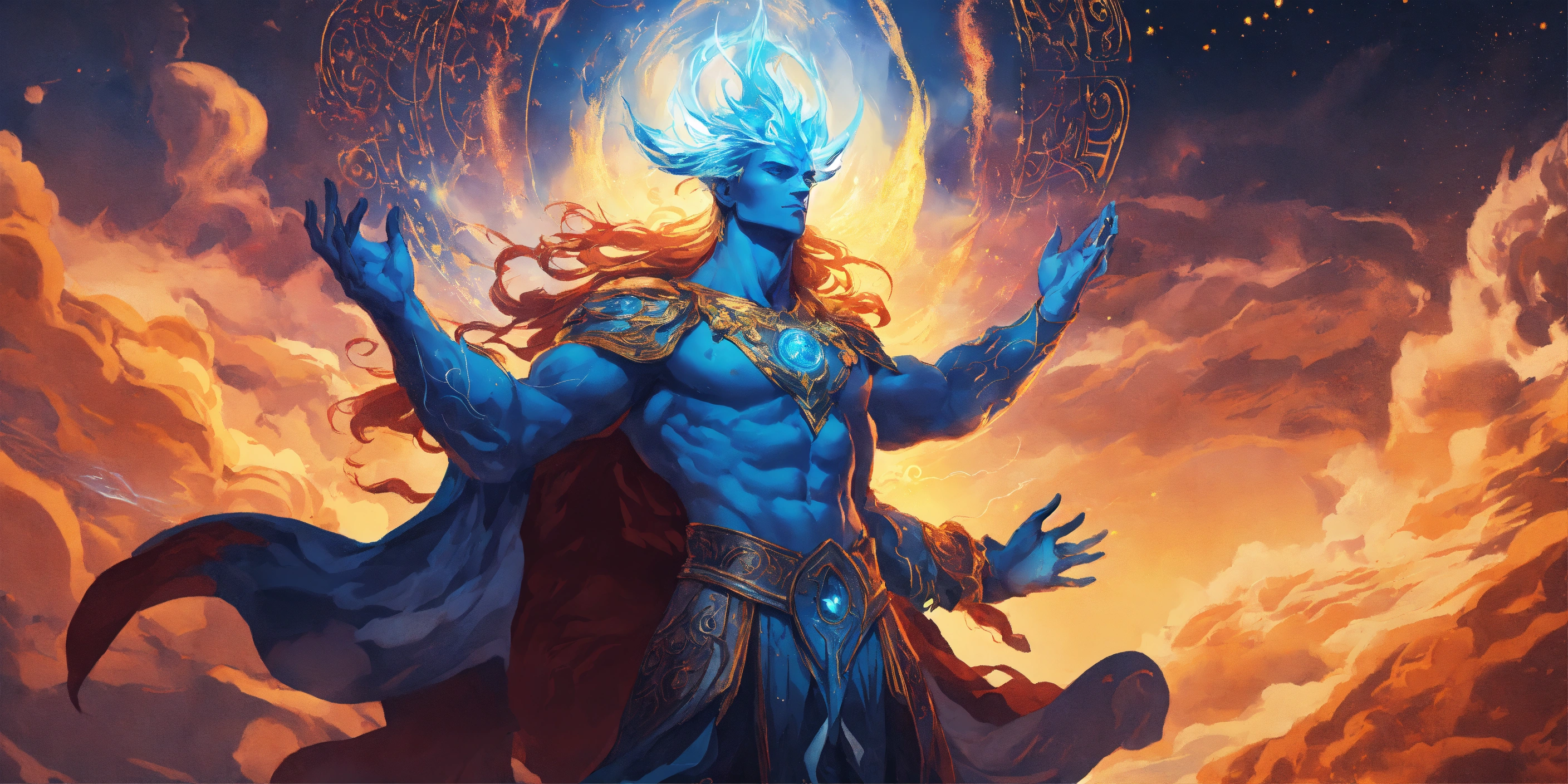 Lexica - An image of a fantasy god, emanating power, primordial ...